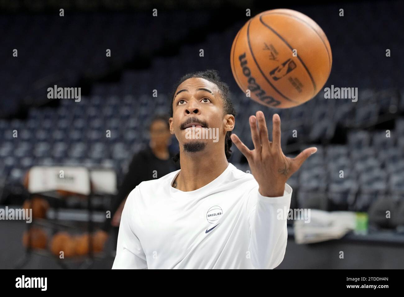Memphis Grizzlies guard Ja Morant tosses tthe ball during the NBA ...