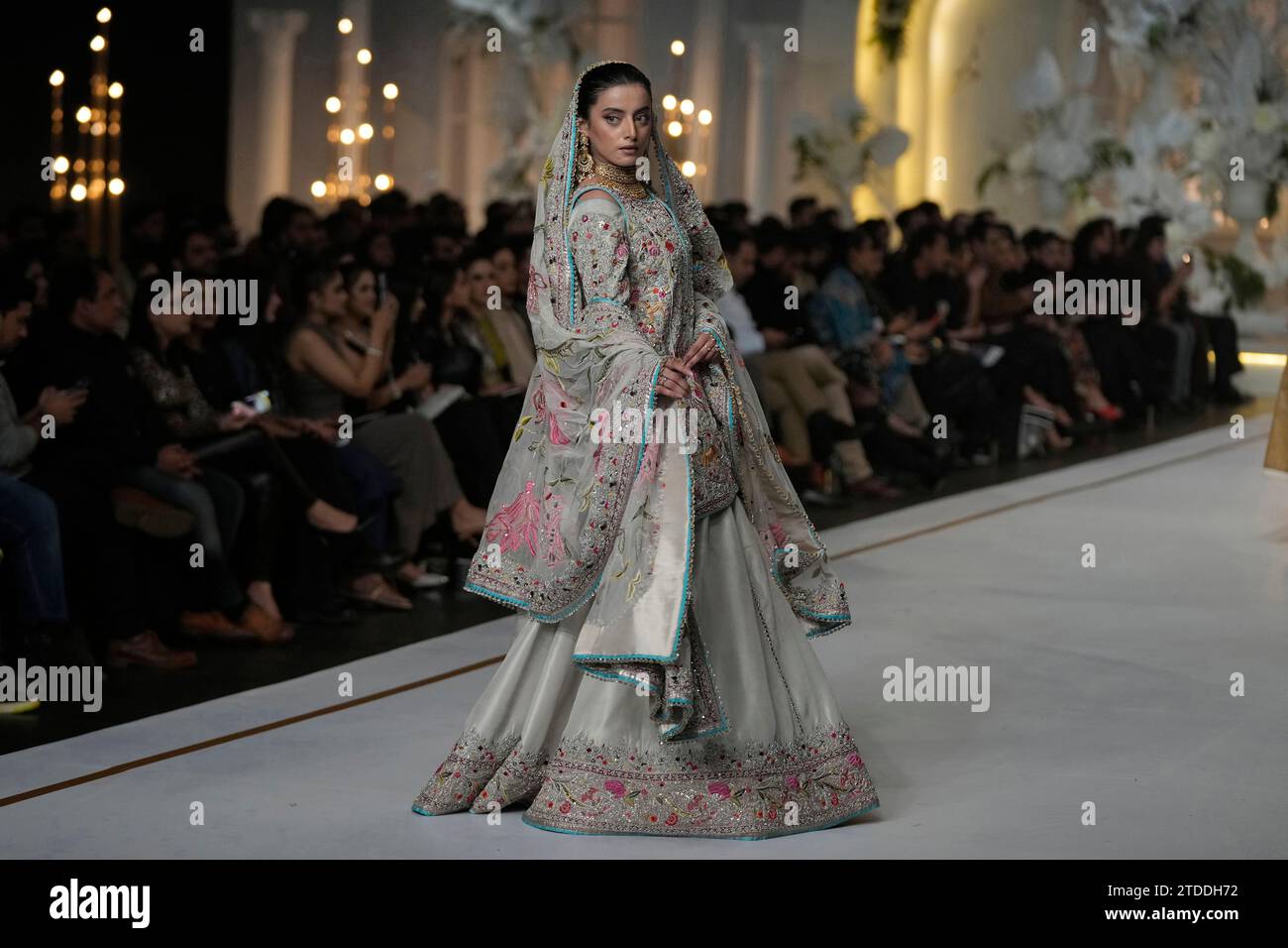 A Model Presents A Creation From Designer Fahad Hussayn During A Fashion Show Of Bridal Couture