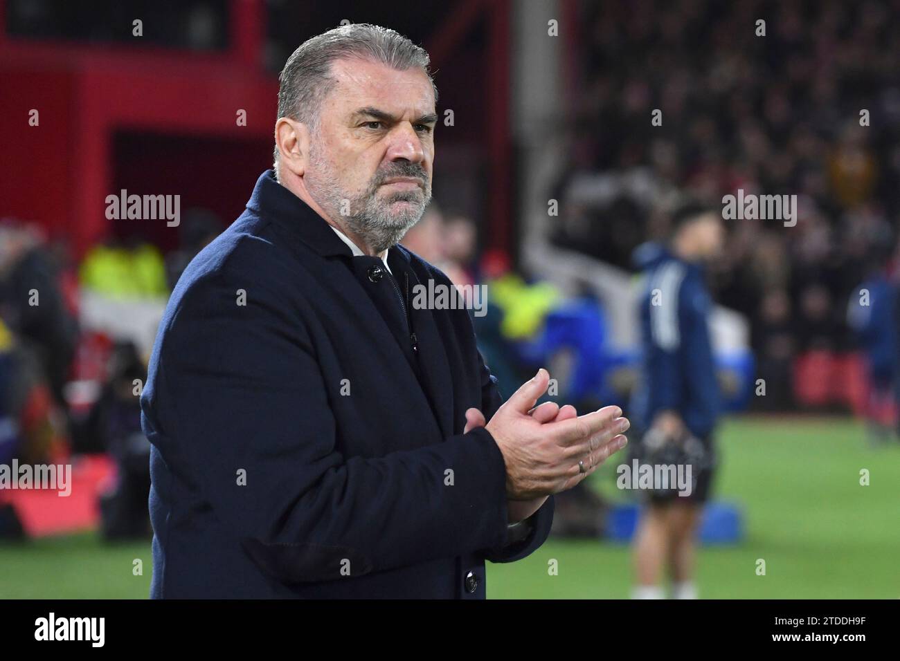 Tottenham's head coach Ange Postecoglou waits for the start of the ...