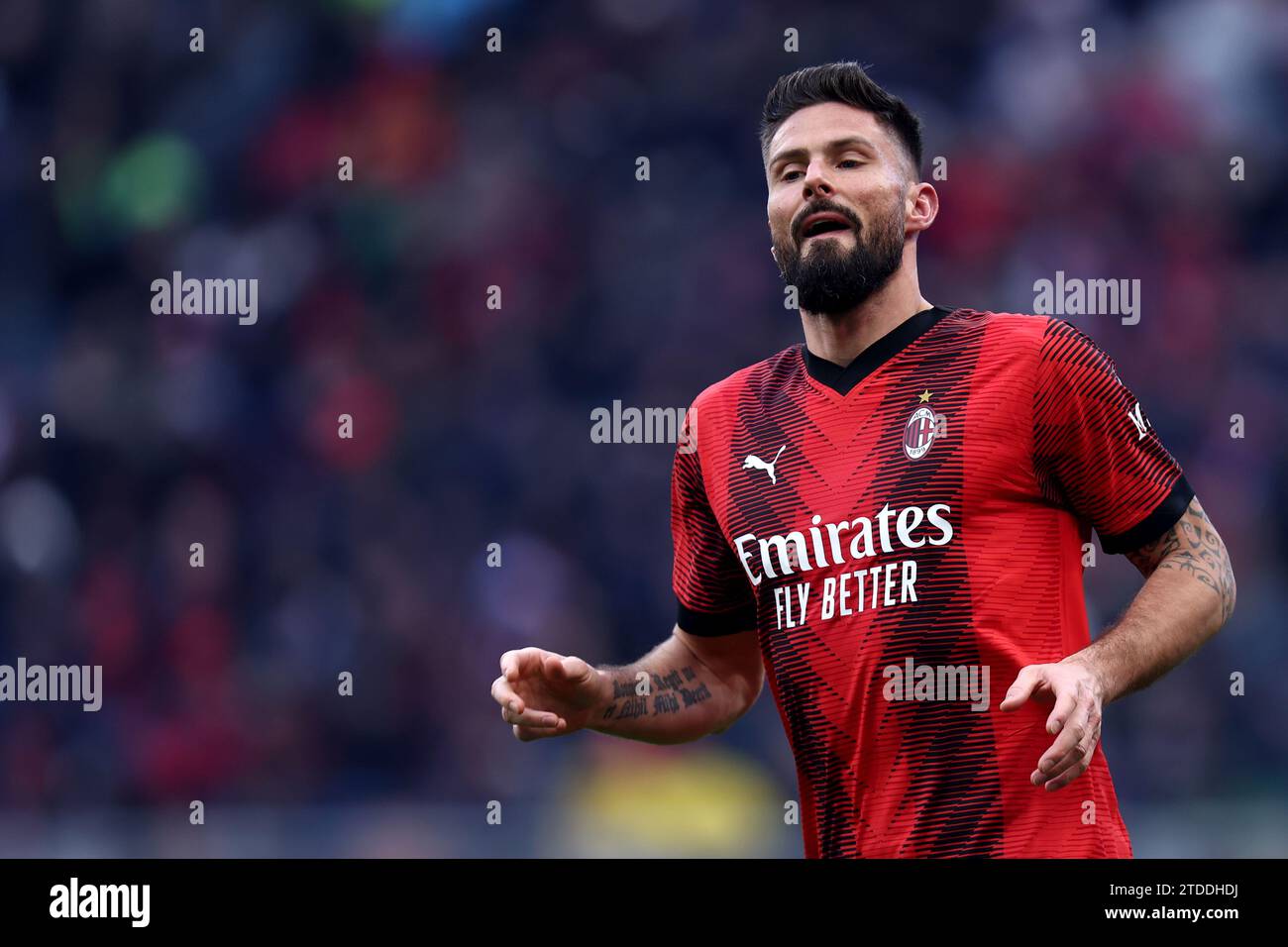 Milano, Italy. 17th Dec, 2023. Olivier Giroud of Ac Milan looks on ...