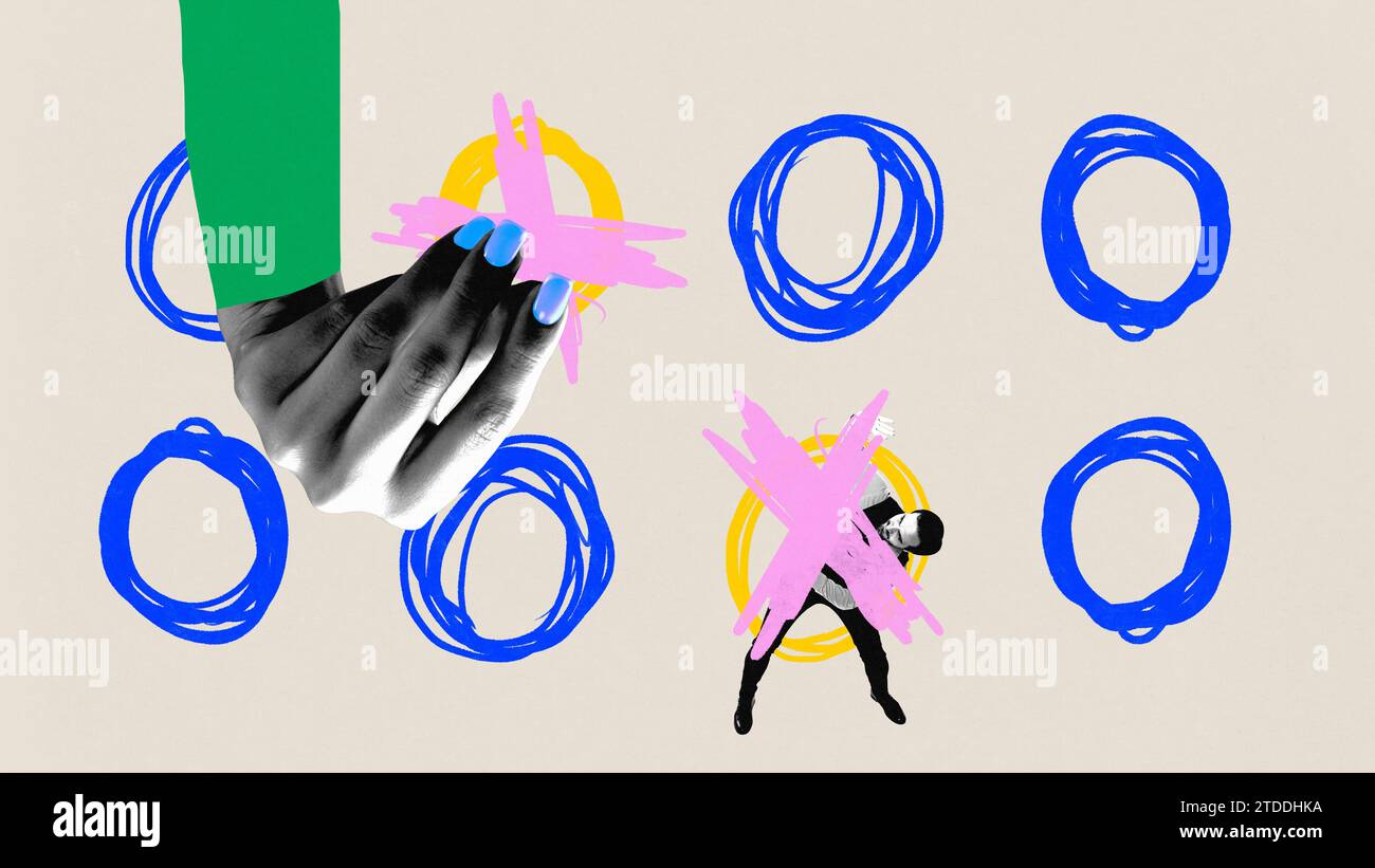 Finishing professional tasks. Businessman and human hand crossing ...