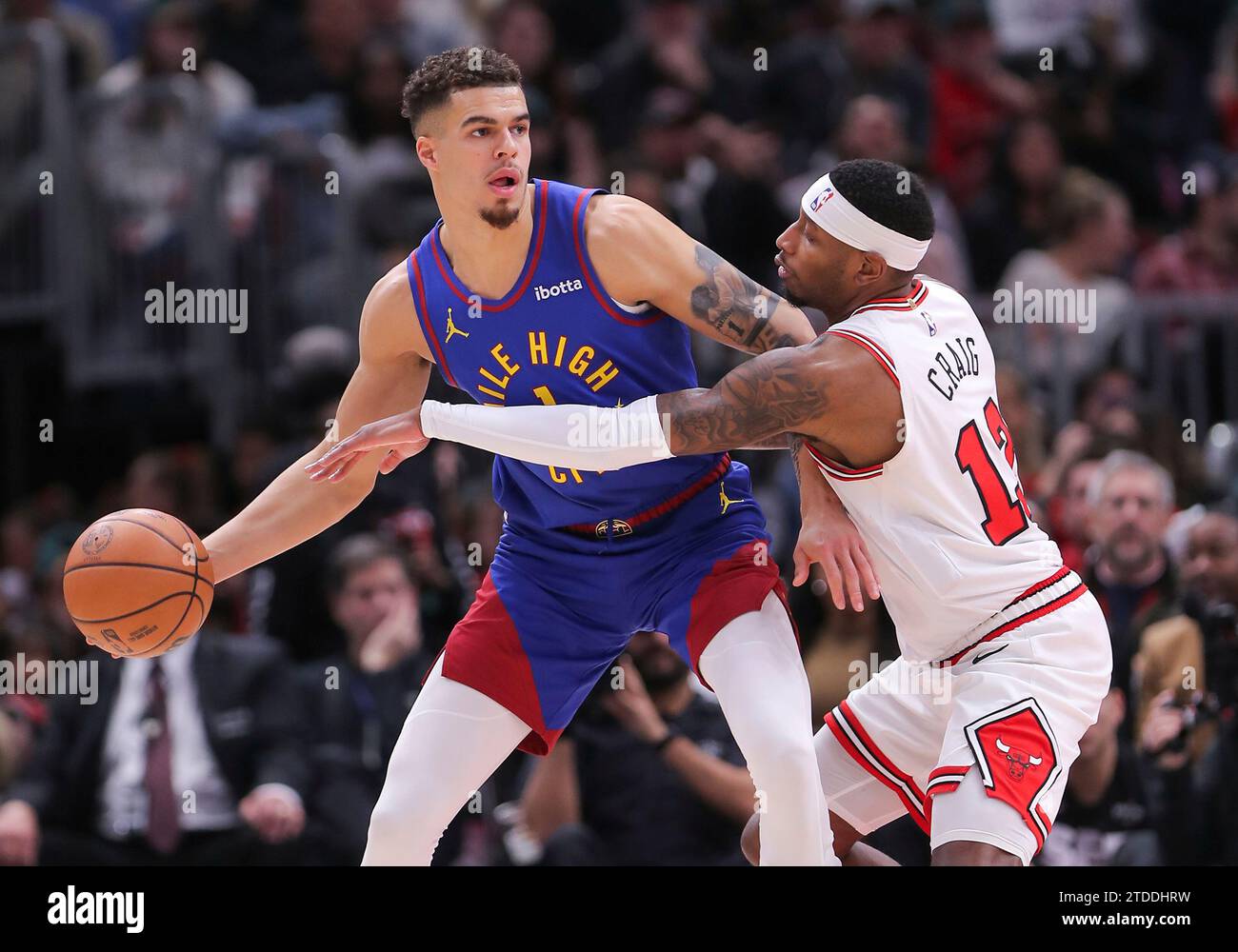CHICAGO, IL - DECEMBER 12: Torrey Craig #13 of the Chicago Bulls posts ...
