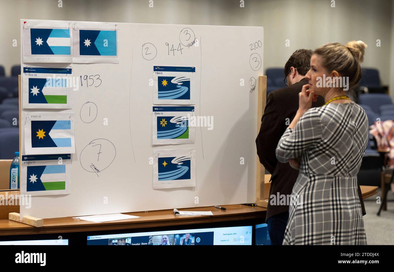 FILE -New state flag designs are chosen, Friday, Dec. 15, 2023 St. Paul ...