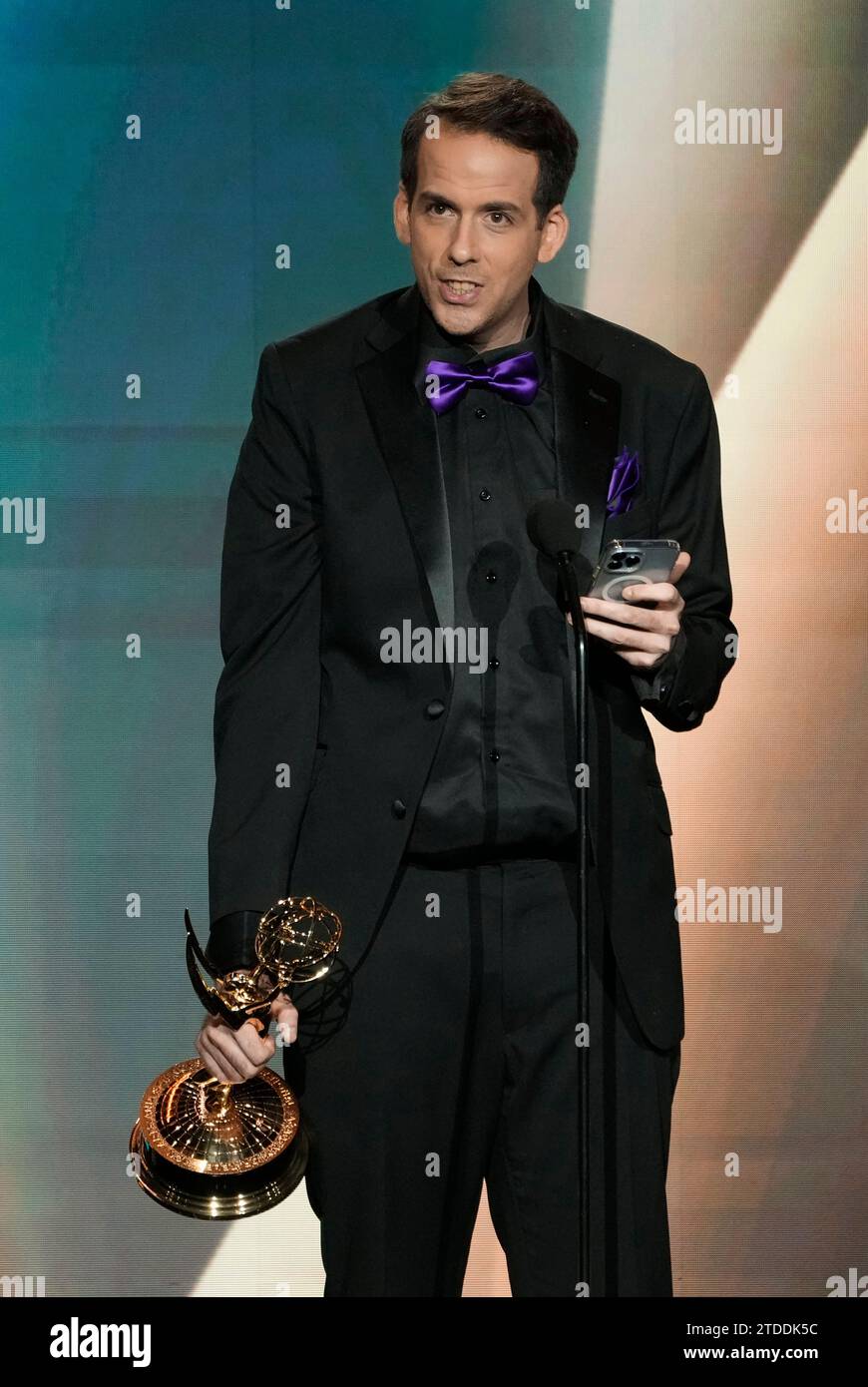 Tyler Ford accepts the award for outstanding performance by a ...