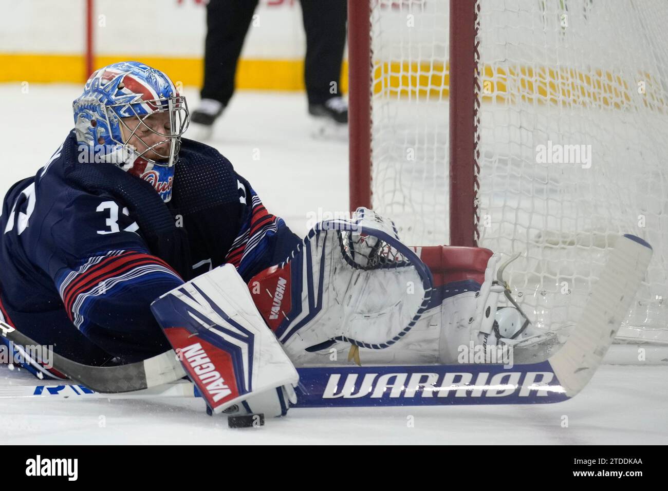 New York Rangers goaltender Jonathan Quick makes a save against the ...