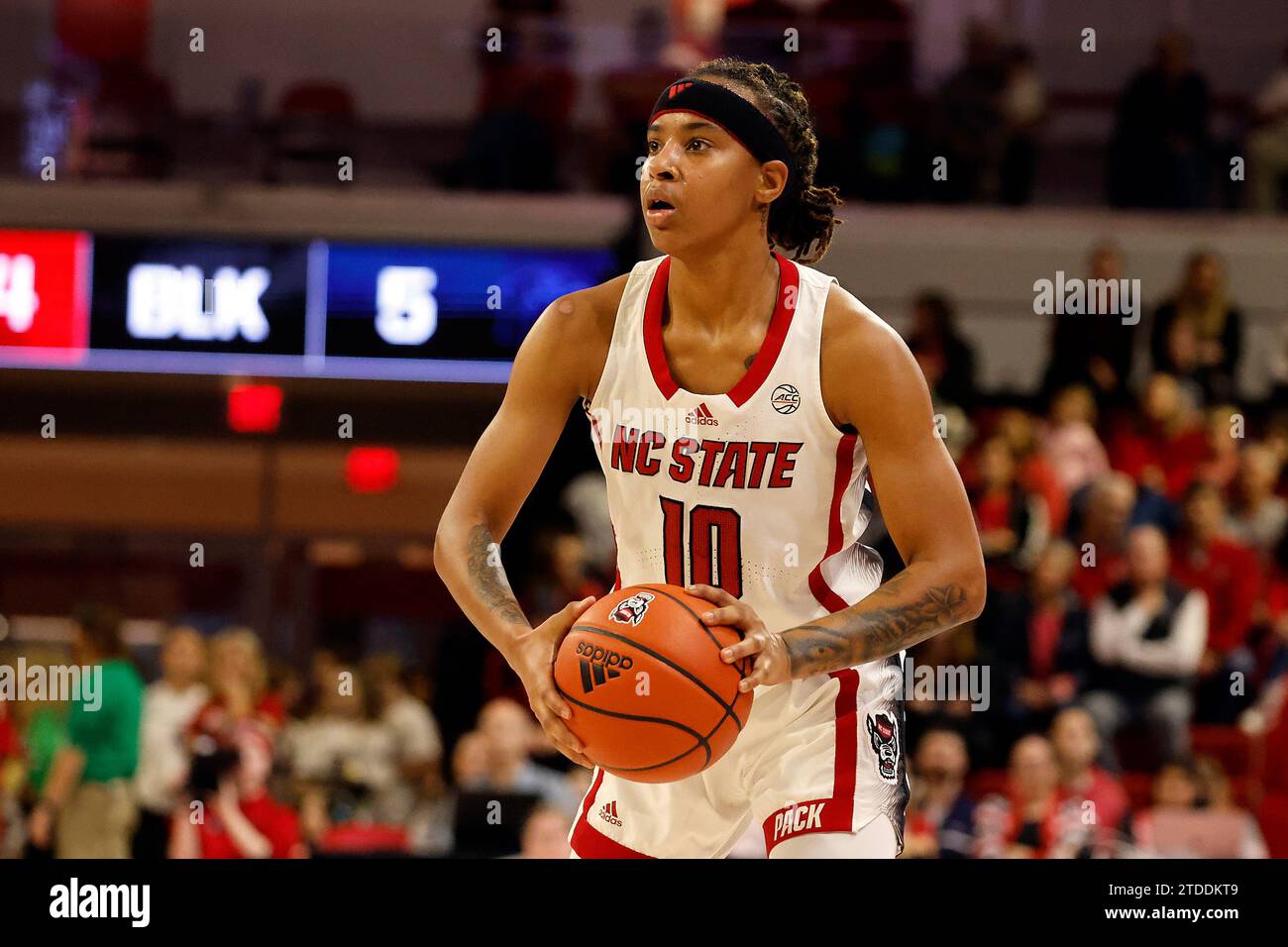 North Carolina State's Aziaha James (10) brings the ball up the court ...