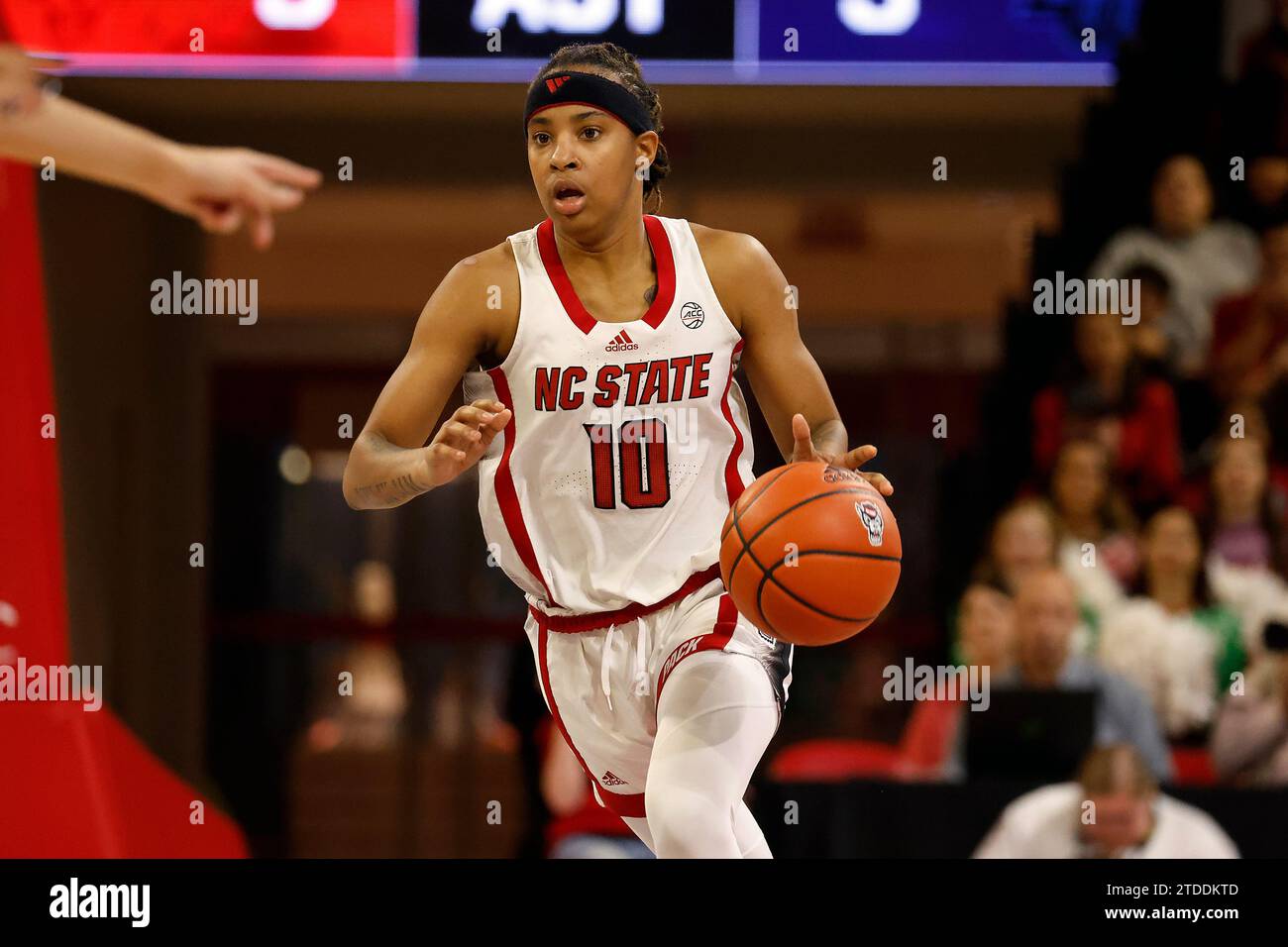 North Carolina State's Aziaha James (10) brings the ball up the court ...