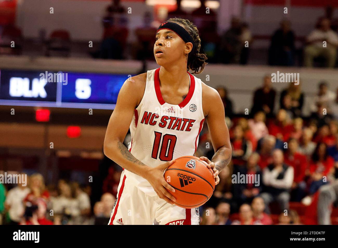 North Carolina State's Aziaha James (10) brings the ball up the court ...