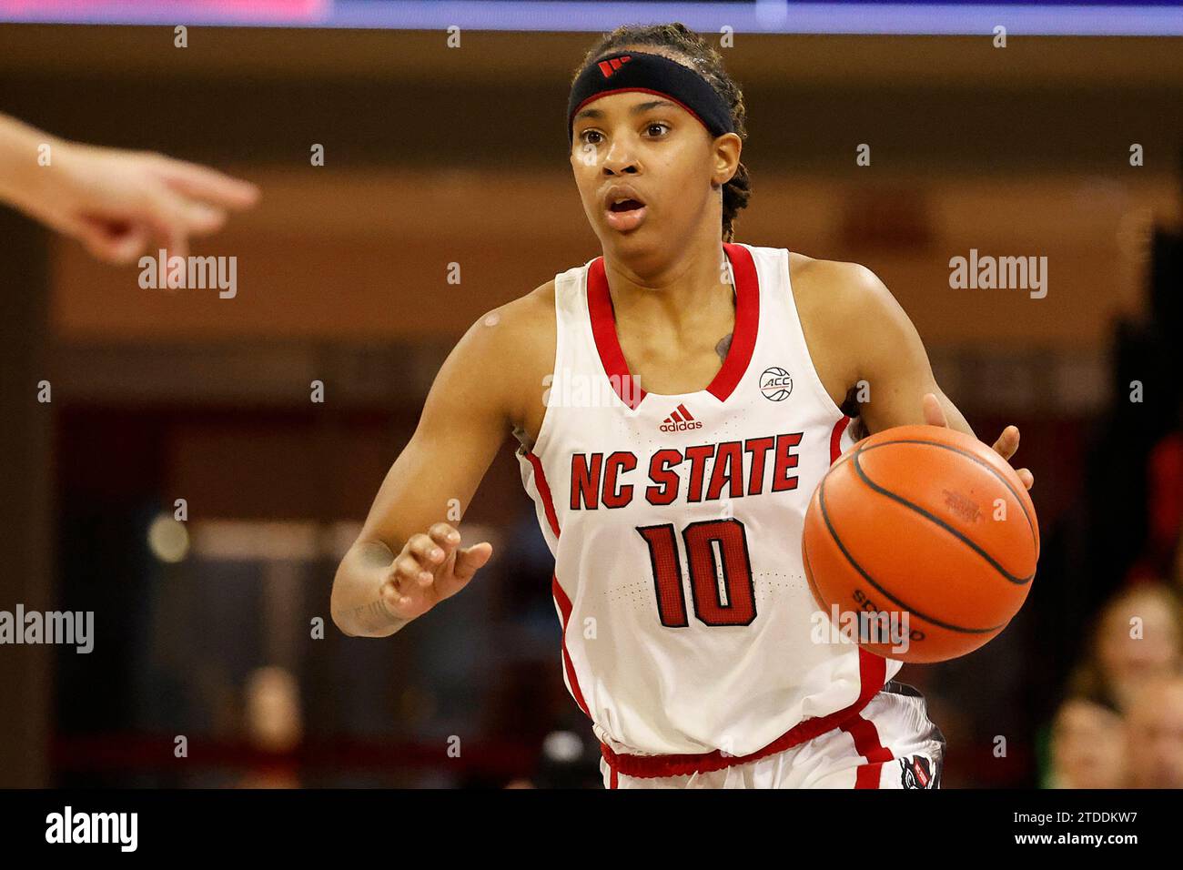 North Carolina State's Aziaha James (10) brings the ball up the court ...