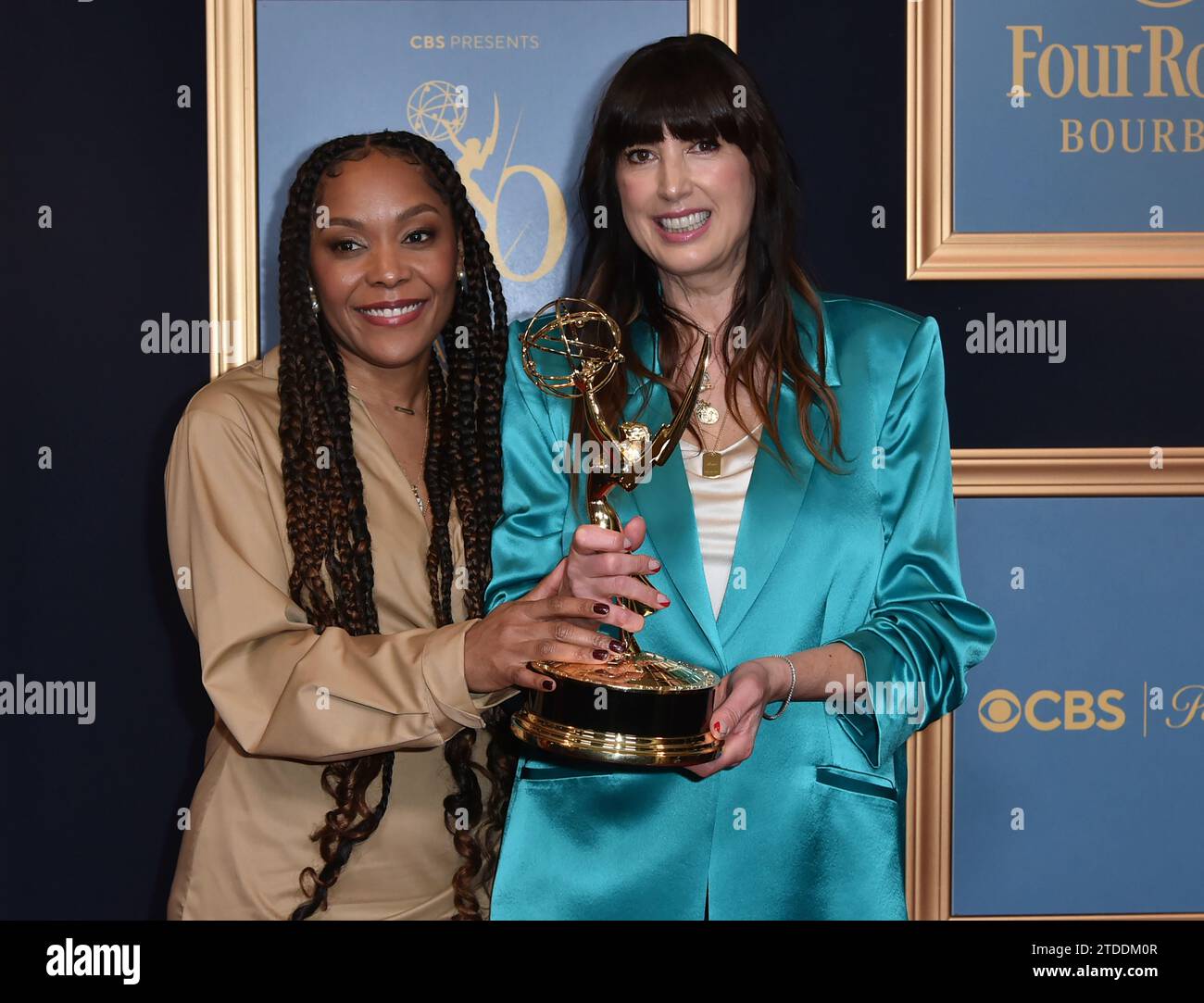 Kareen Gunning, left, and Alex Duda, winners of the award for ...