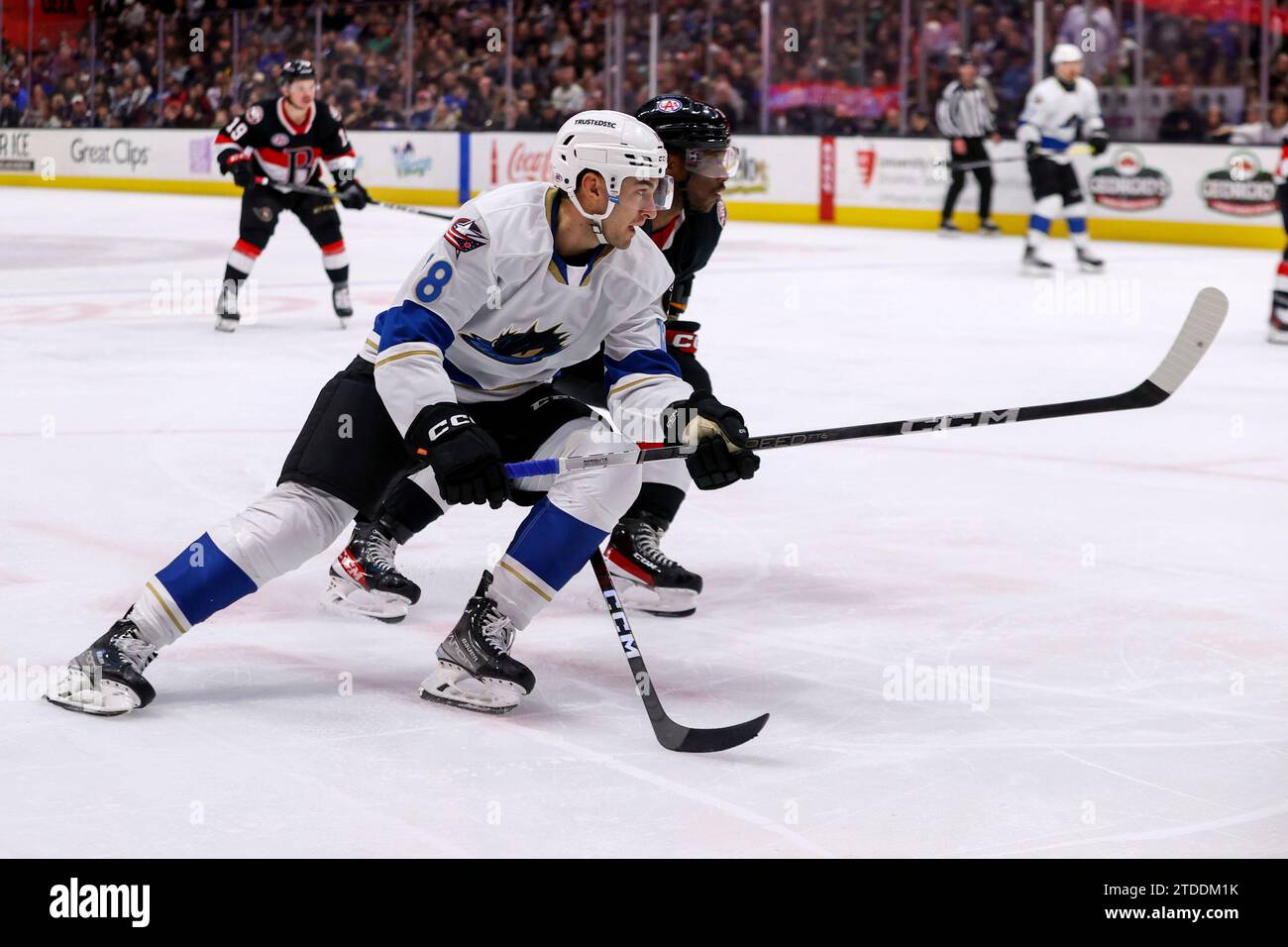 CLEVELAND, OH - DECEMBER 15: Cleveland Monsters center Jake Gaudet (18 ...