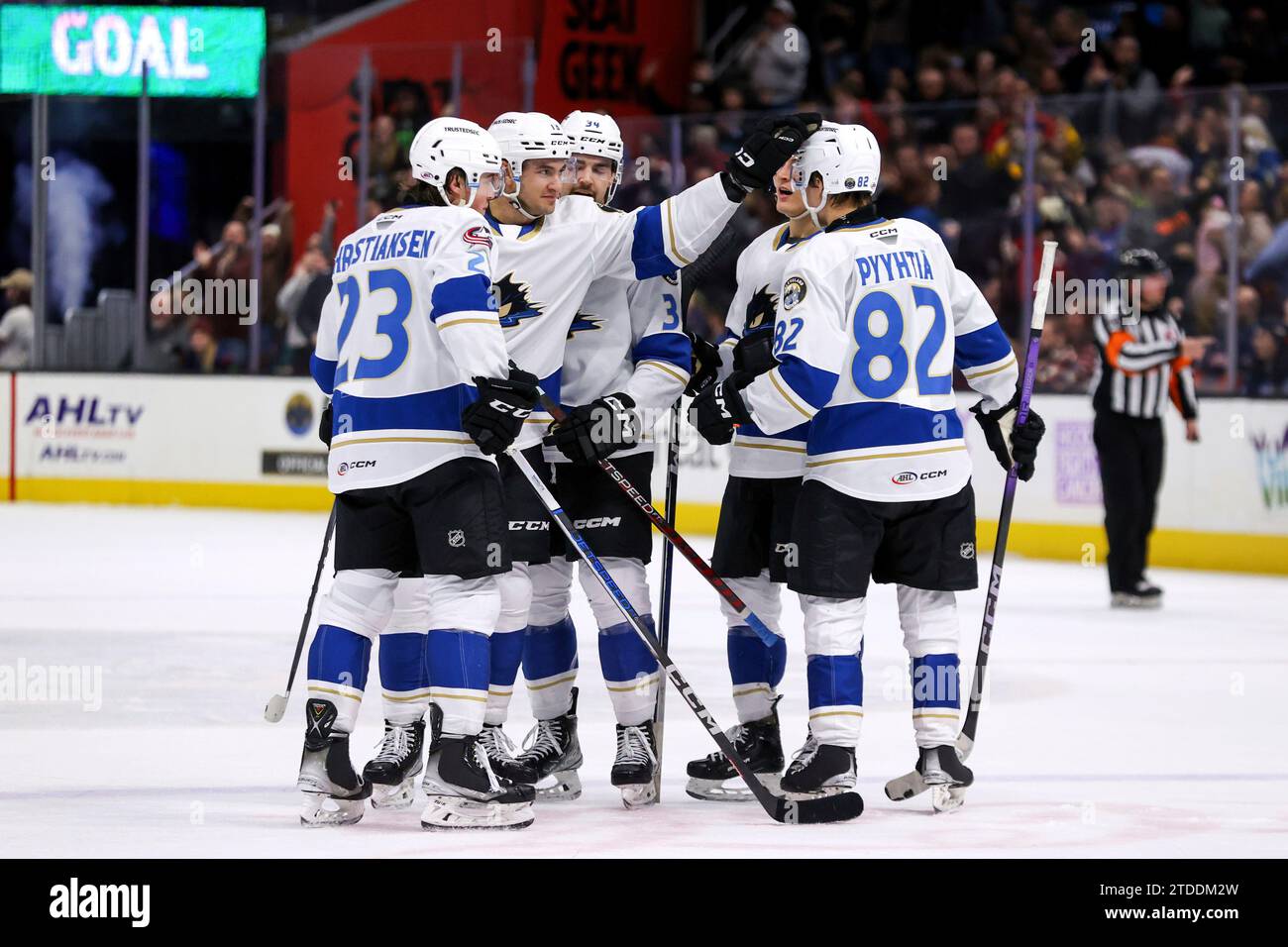 CLEVELAND, OH - DECEMBER 15: Cleveland Monsters defenceman Cole Clayton ...