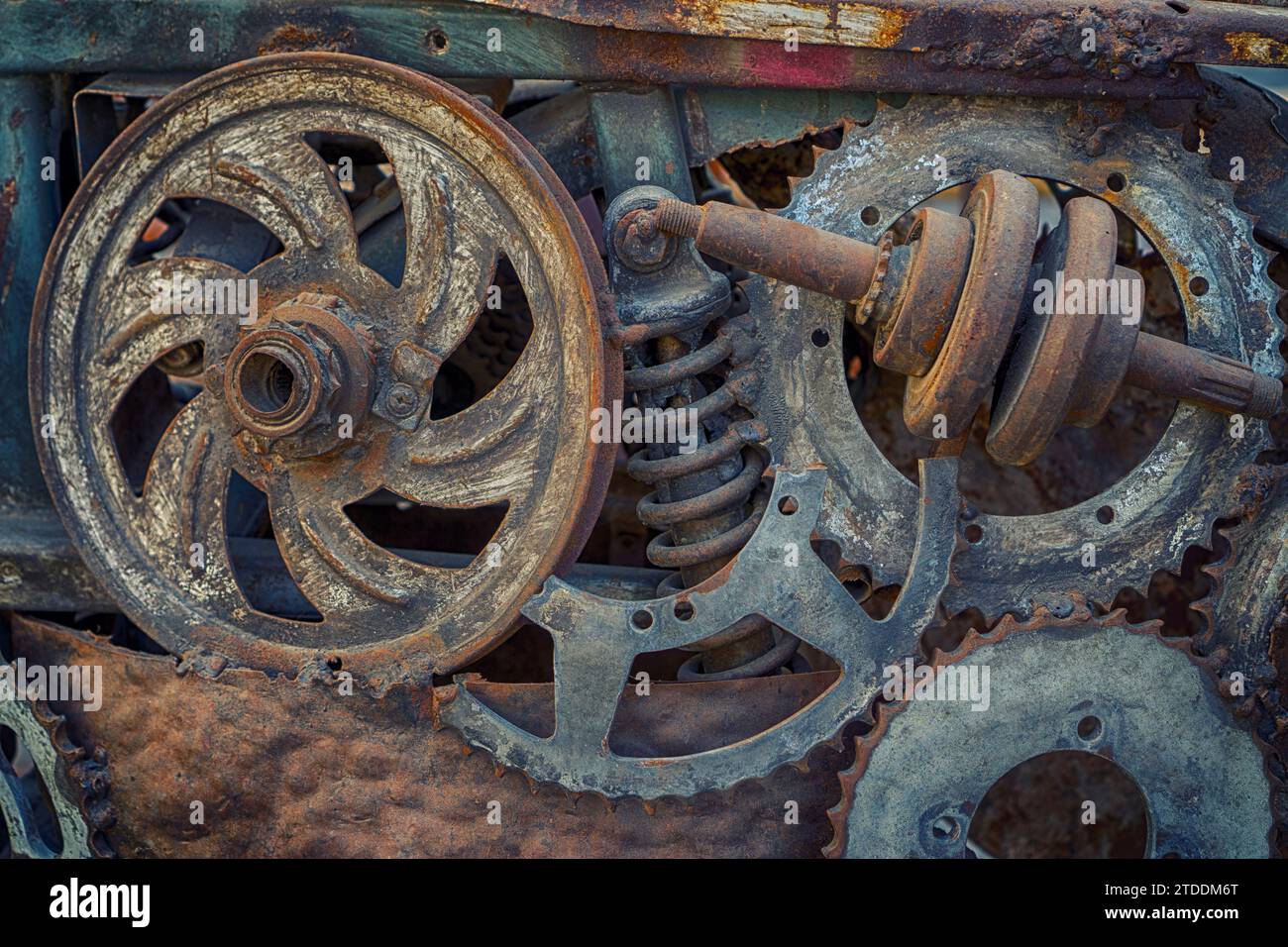 Old rusted machine parts Stock Photo - Alamy