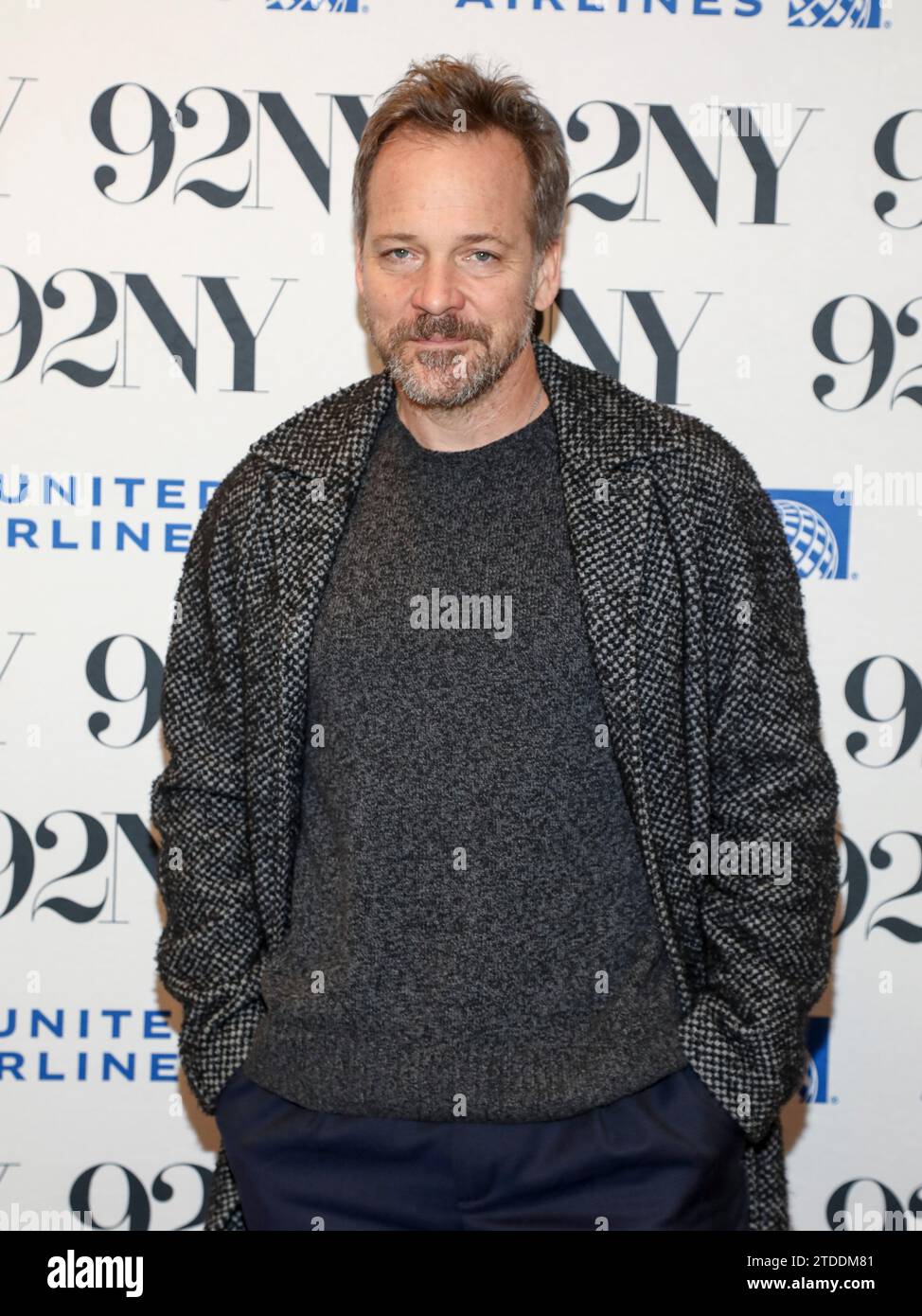 Actor Peter Sarsgaard poses backstage before discussing the film ...