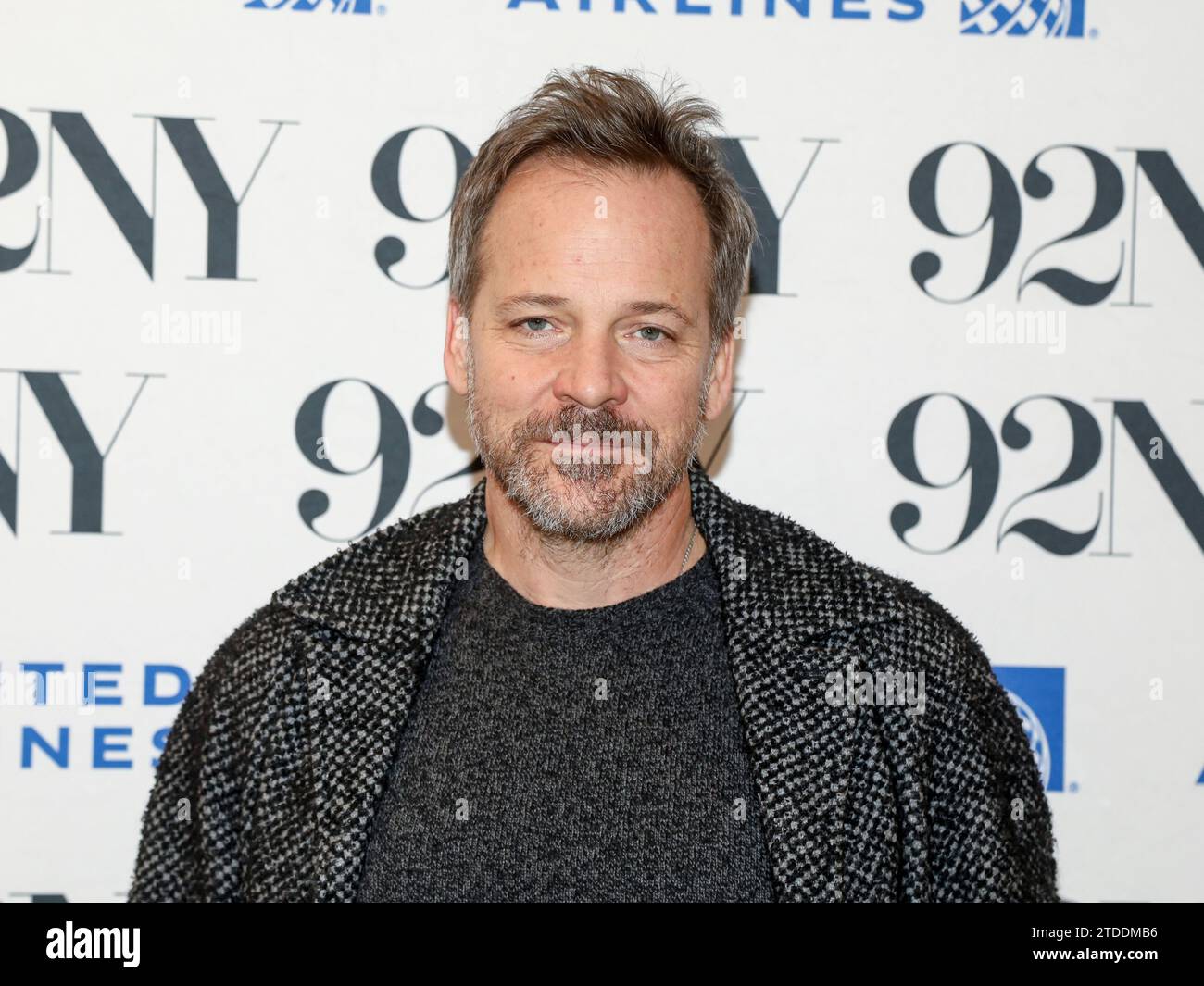 Actor Peter Sarsgaard poses backstage before discussing the film ...