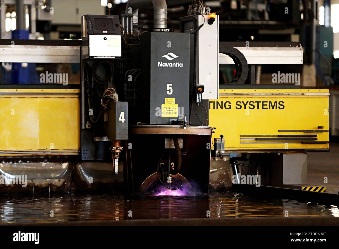 A machine at the Navantia shipyard facilities, on December 16, 2023, in ...