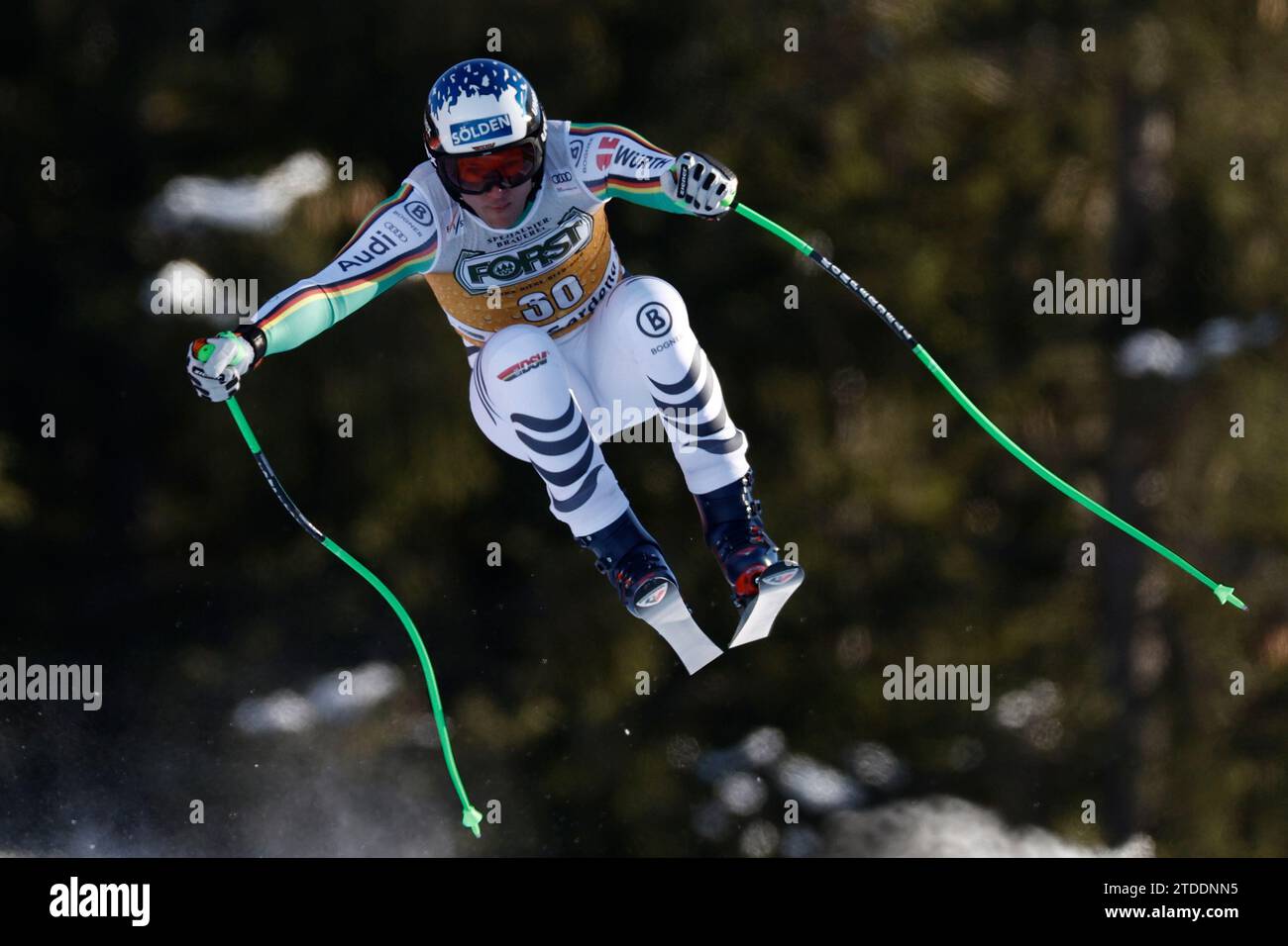 Germany's Thomas Dressen speeds down the course during an alpine ski ...