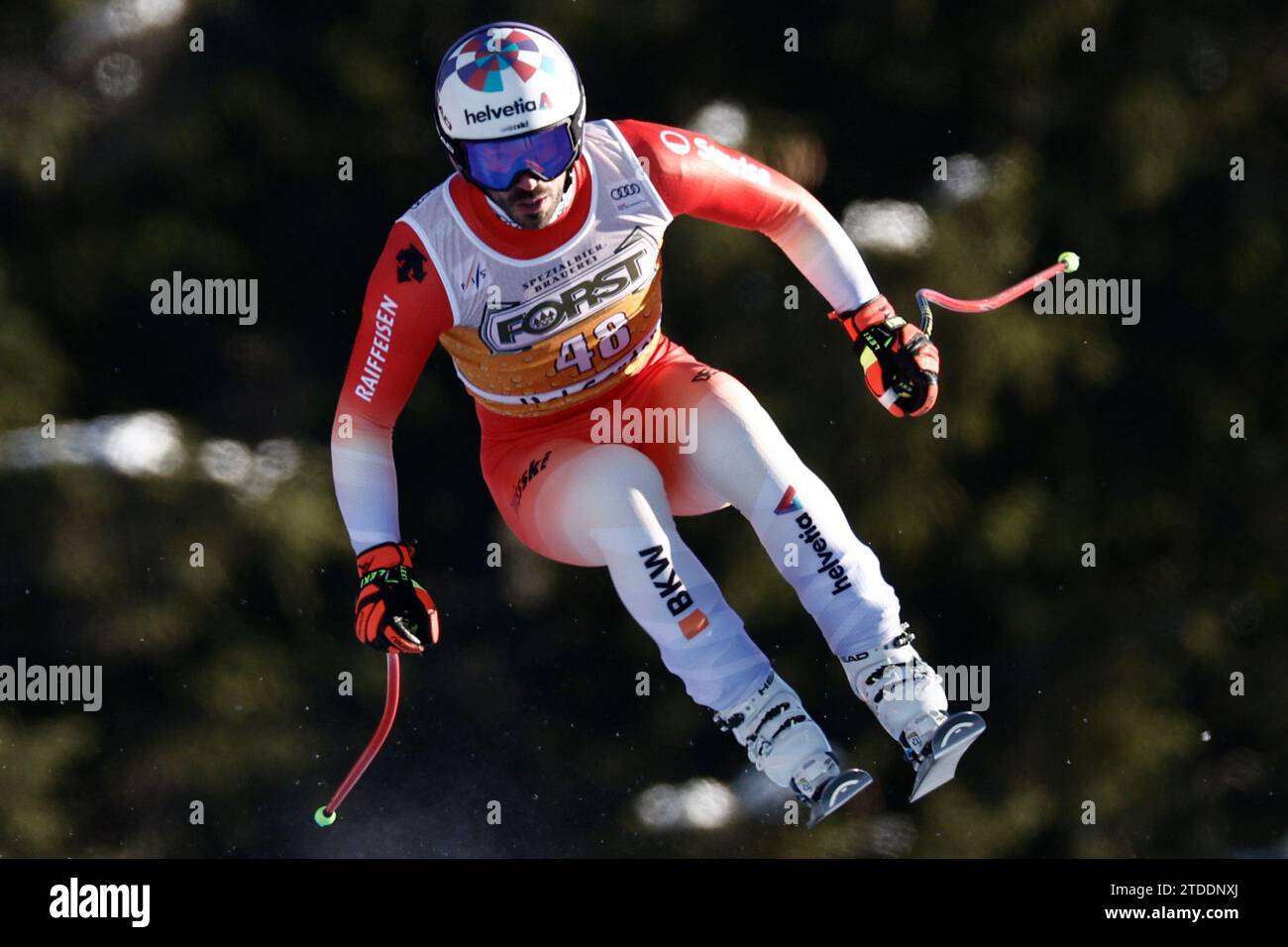 Switzerland's Gilles Roulin speeds down the course during an alpine ski ...
