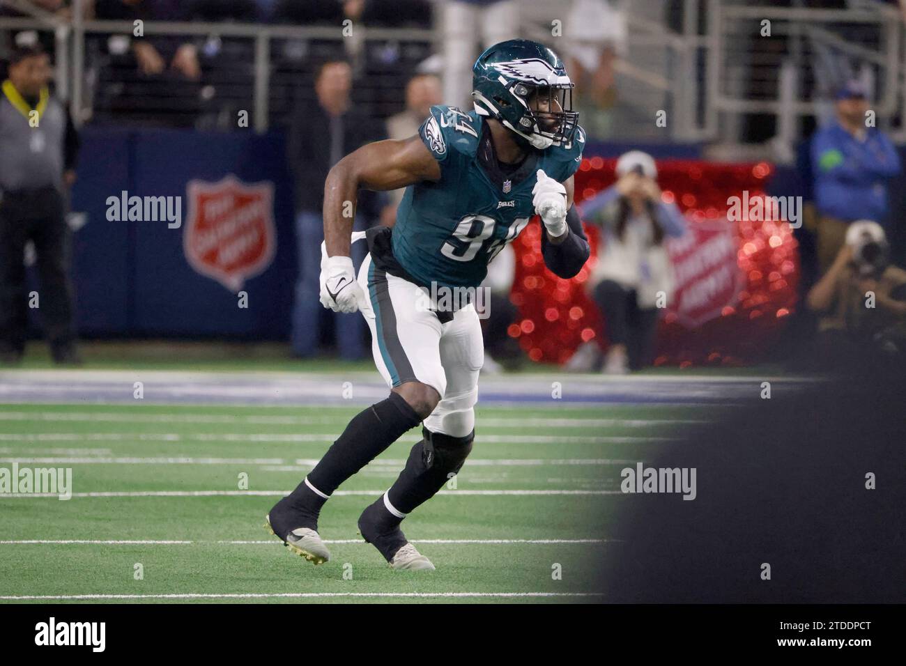 Philadelphia Eagles defensive end Josh Sweat (94) rushes the passer ...