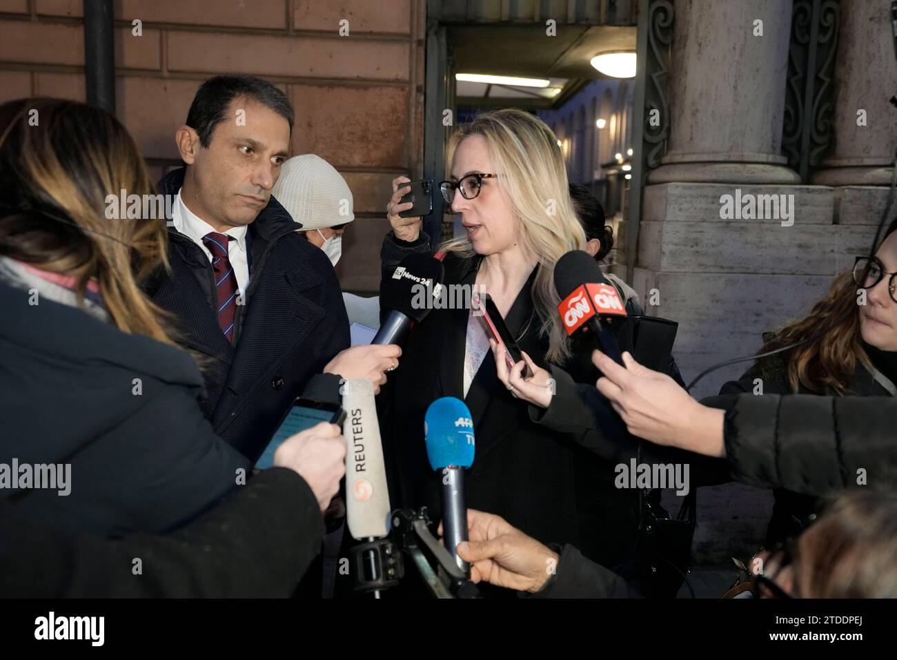 Cardinal Angelo Becciu lawyers Fabio Viglione, left, and Maria Concetta ...