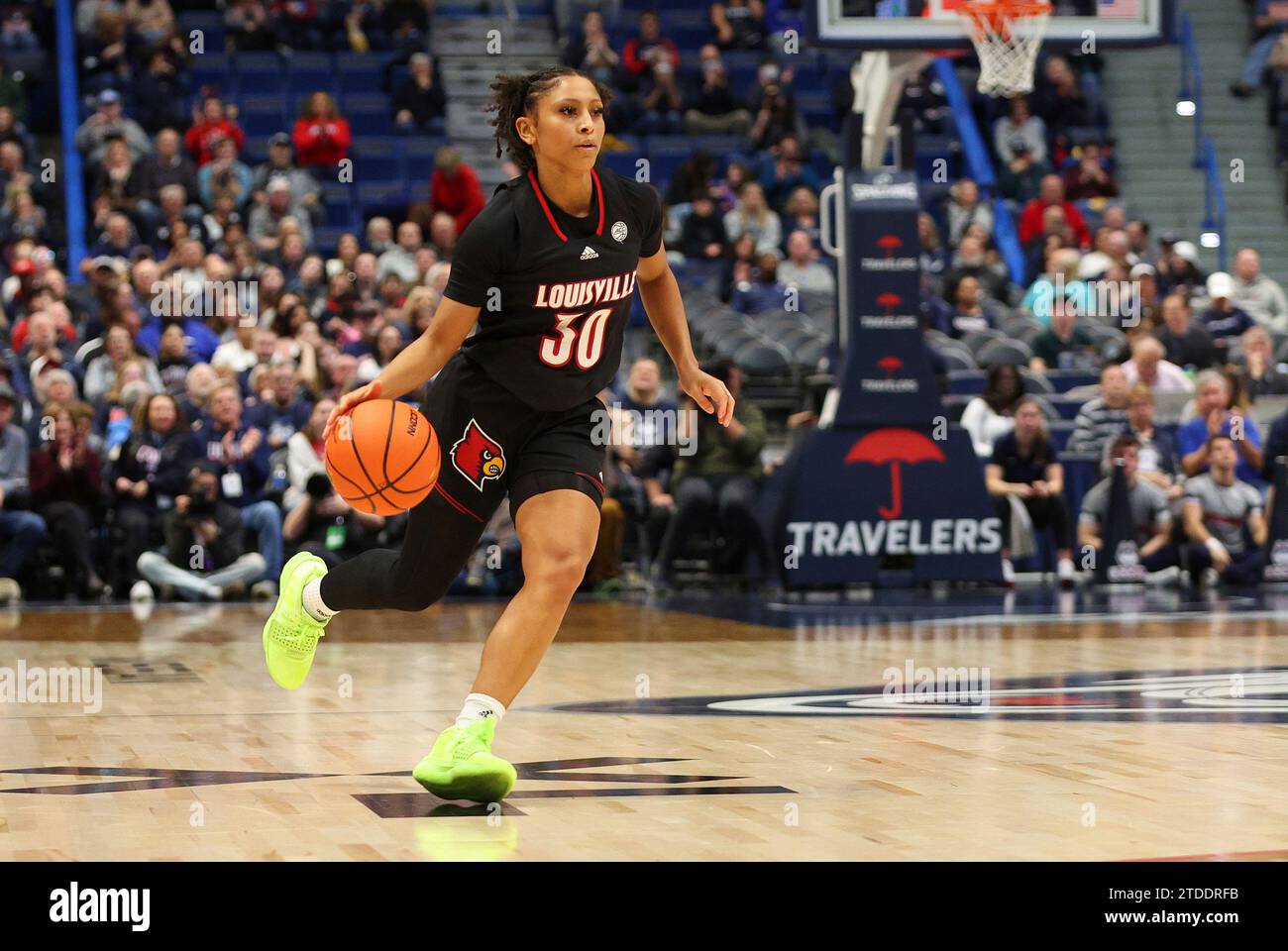 HARTFORD, CT - DECEMBER 16: Louisville Cardinals guard Jayda Curry (30 ...