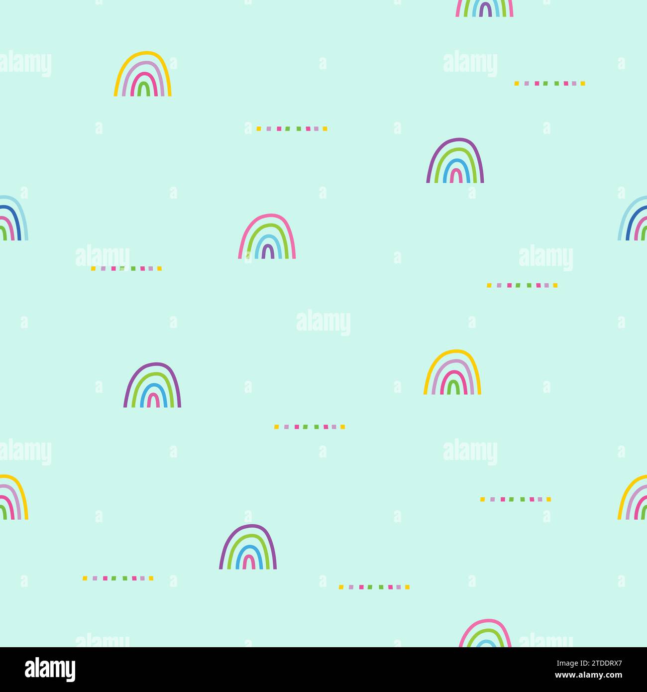 Light weather Rainbow seamless pattern background - light blue ...