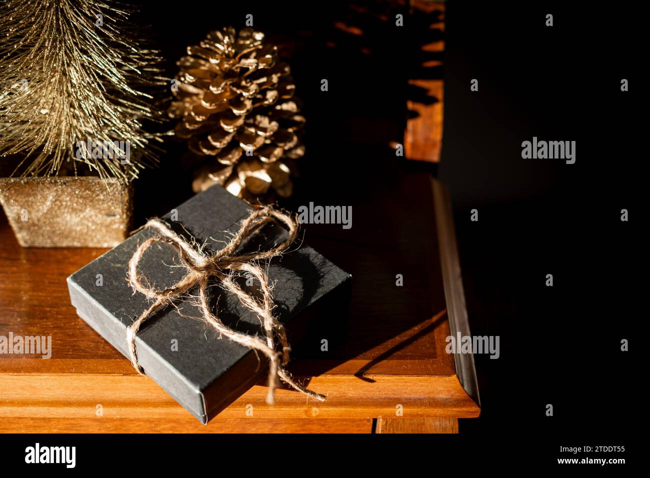Black craft gift boxes hi-res stock photography and images - Alamy