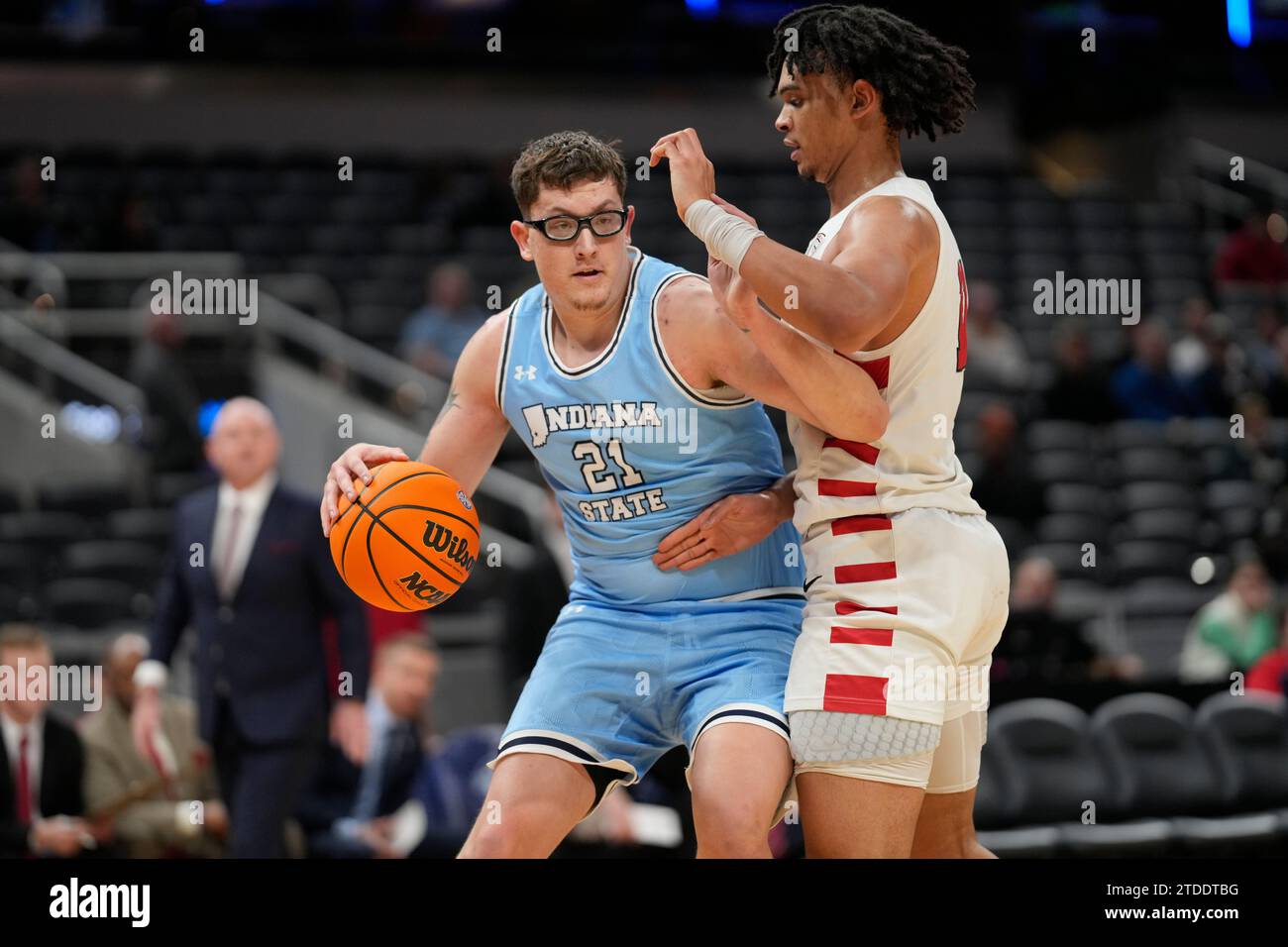 Indiana State center Robbie Avila (21) in action during an NCAA college ...