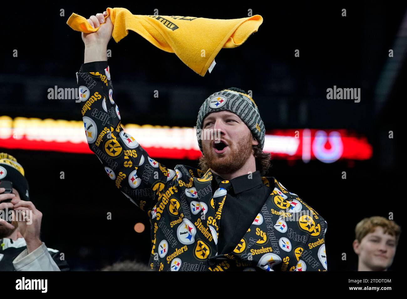 A Pittsburgh Steelers fan waves a Terrible Towel during warmups before ...