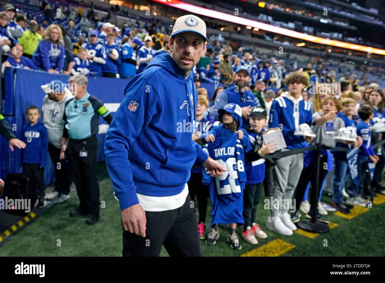 Indianapolis Colts head coach Shane Steichen takes the field before an ...