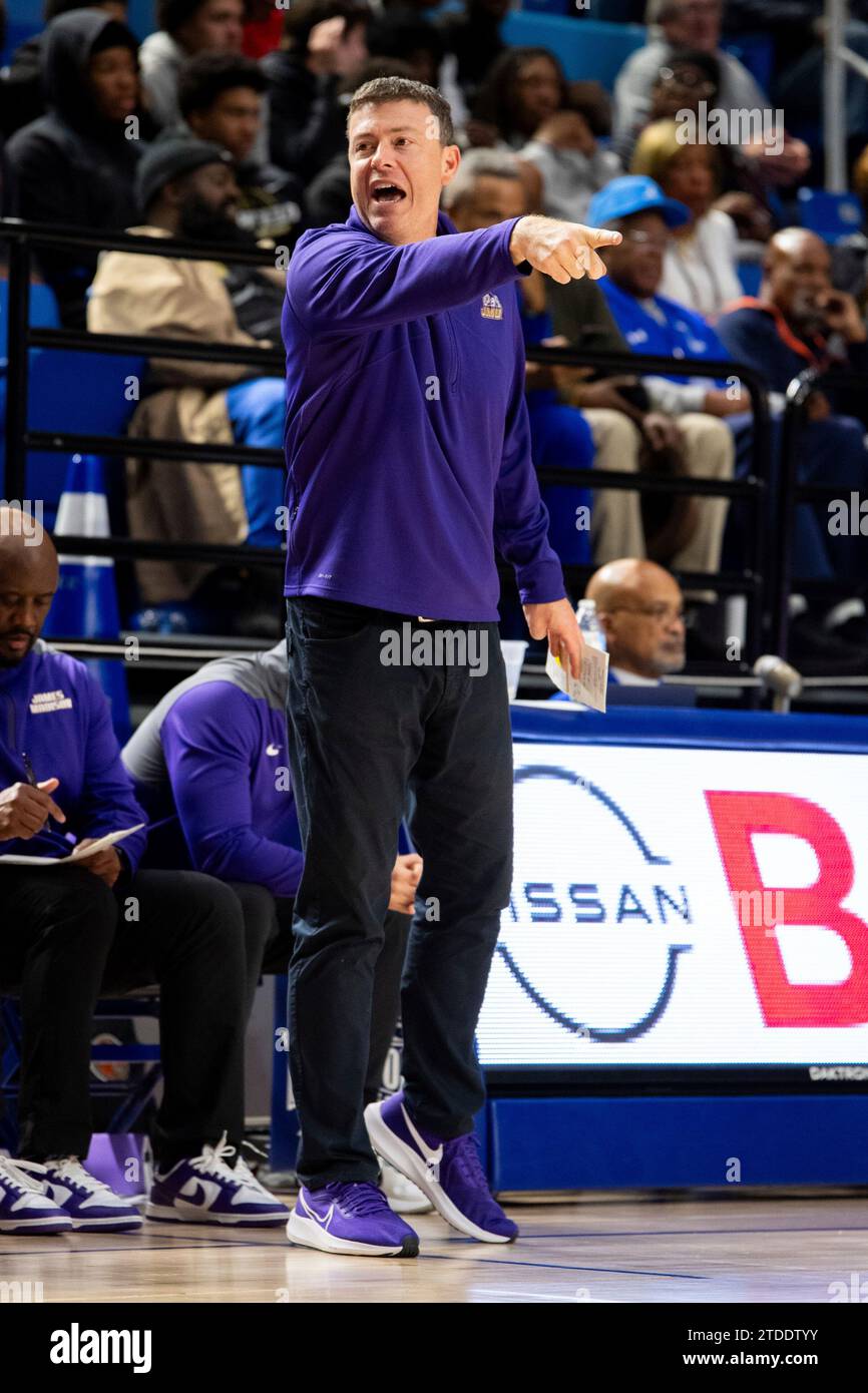 James Madison head coach Mark Byington yells out to his team during the ...