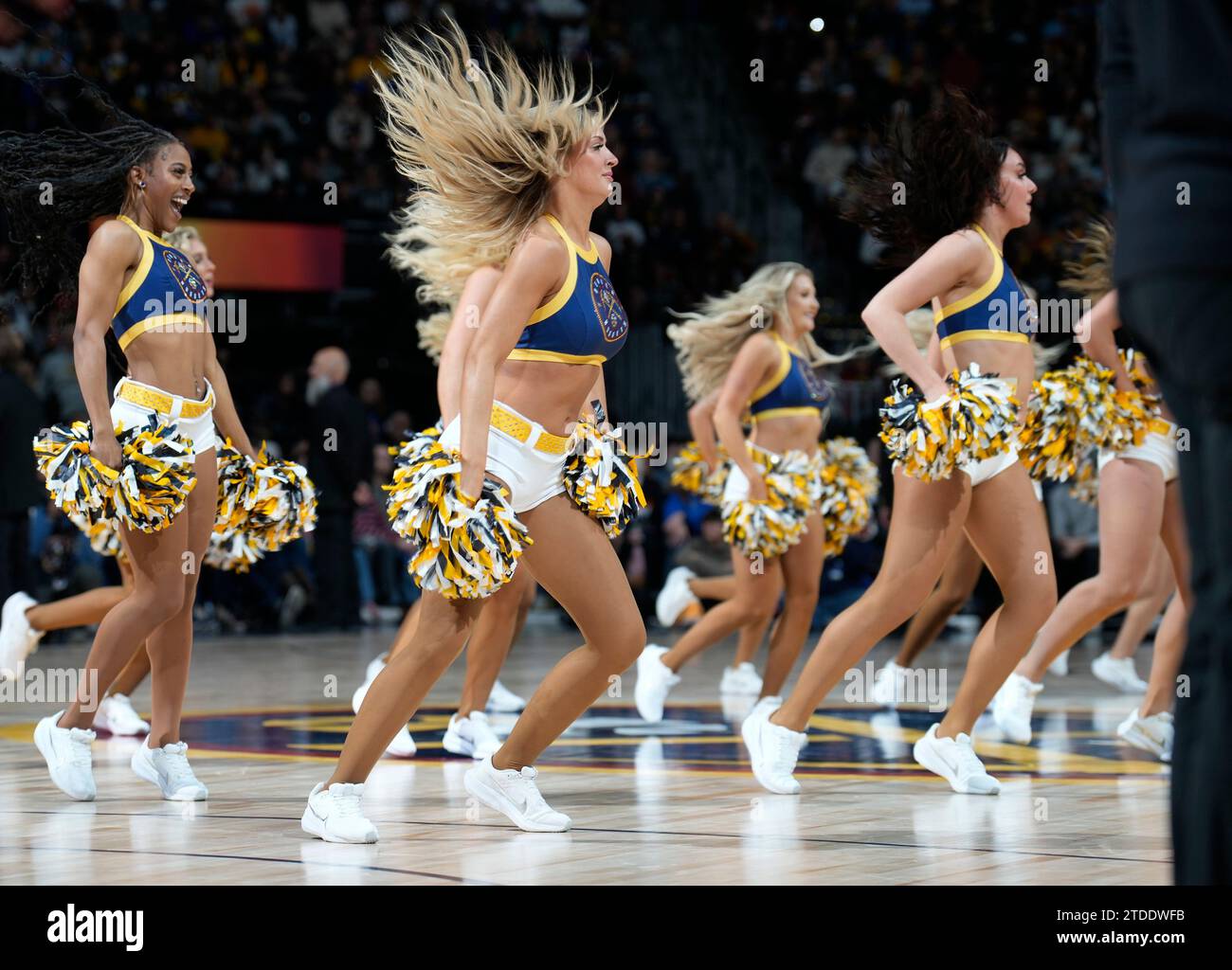 Denver Nuggets dance team performs in the second half of an NBA ...