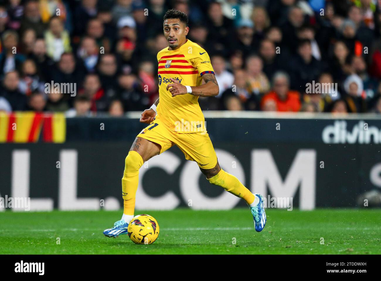 Raphael Dias Belloli "Raphinha" of Barcelona in action during the ...