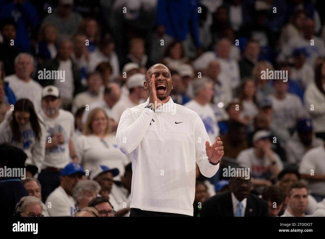Memphis Tigers head coach Penny Hardaway coaches during the second half ...