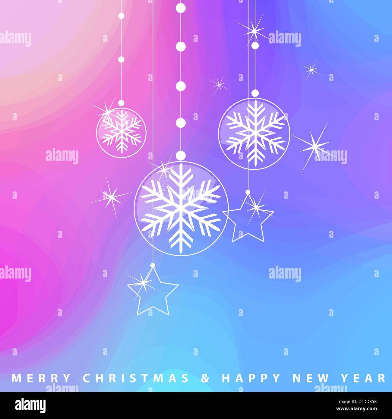 Snowflake Christmas New Year card, greeting card Stock Vector Image ...