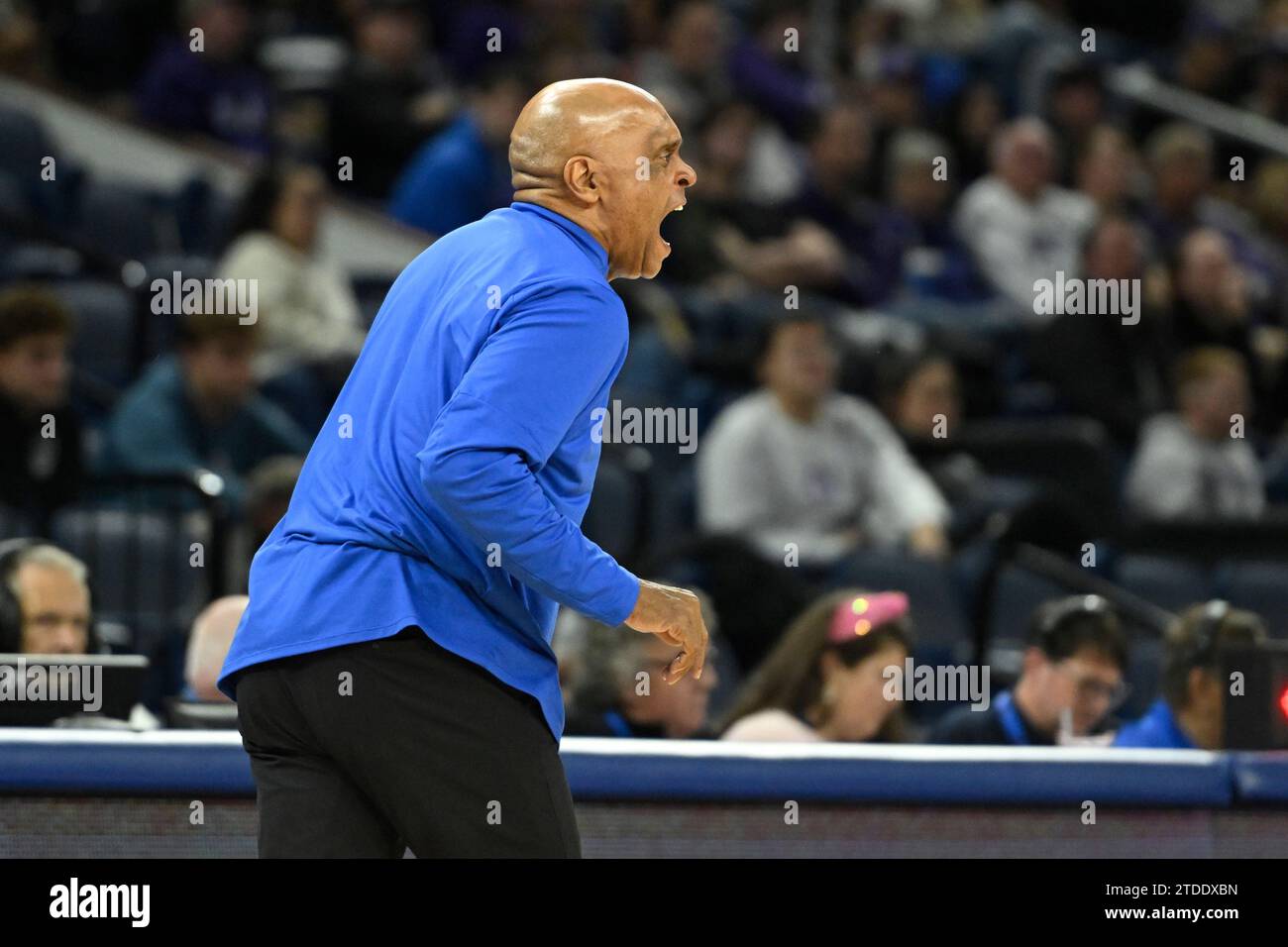 DePaul head coach Tony Stubblefield directs his team during the first ...