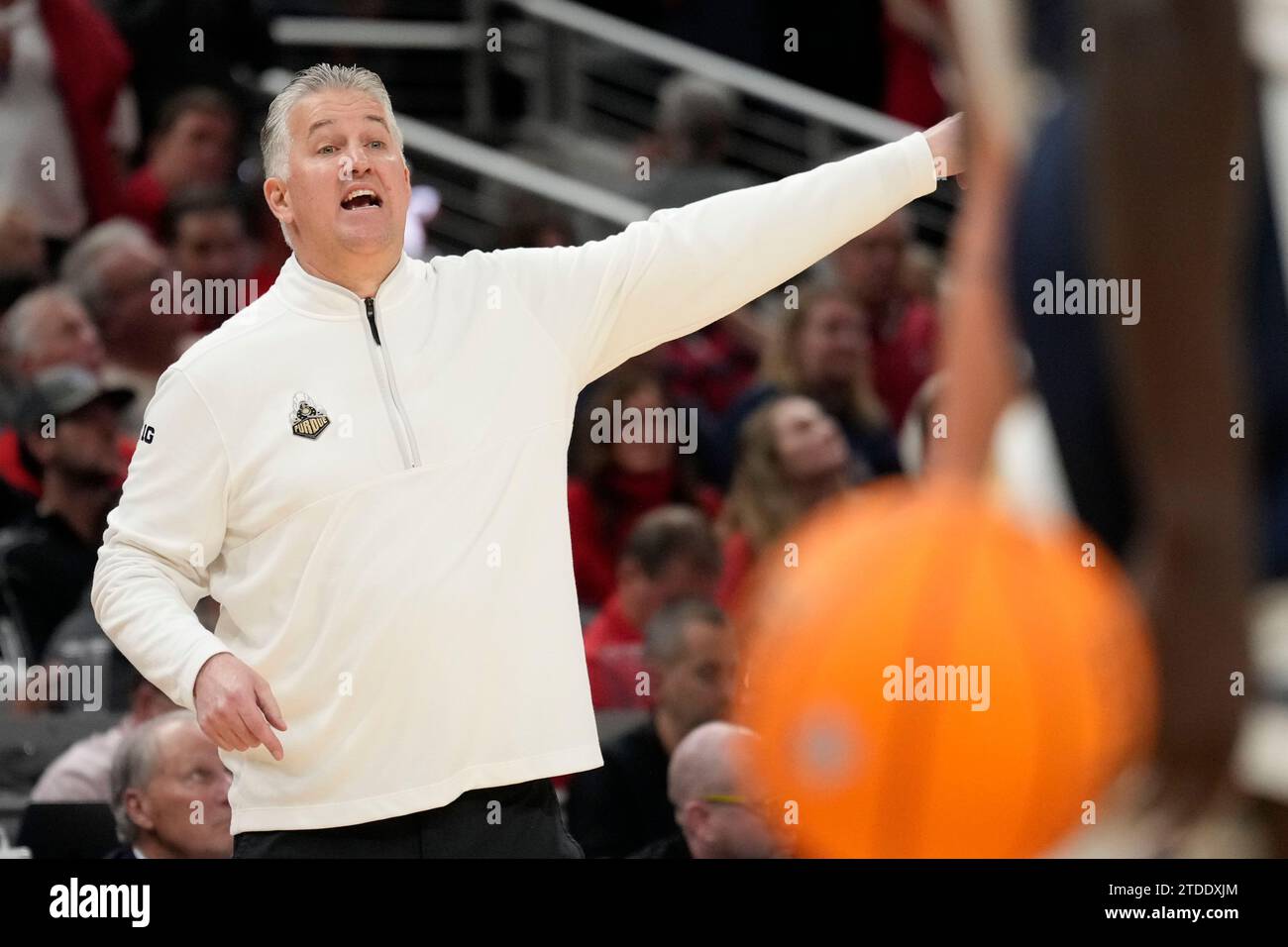 Purdue head coach Matt Painter calls to his team while playing against ...