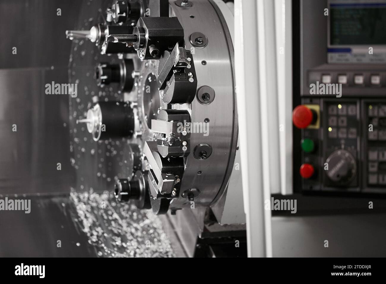 Metalworking milling head. Industrial CNC machine Stock Photo - Alamy