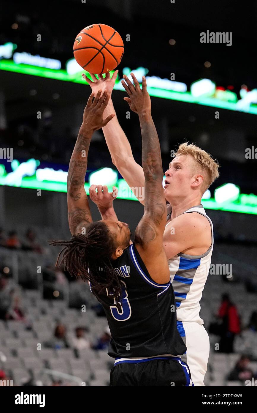 Air Force forward Rytis Petraitis, right, shoots over Texas-Arlington ...