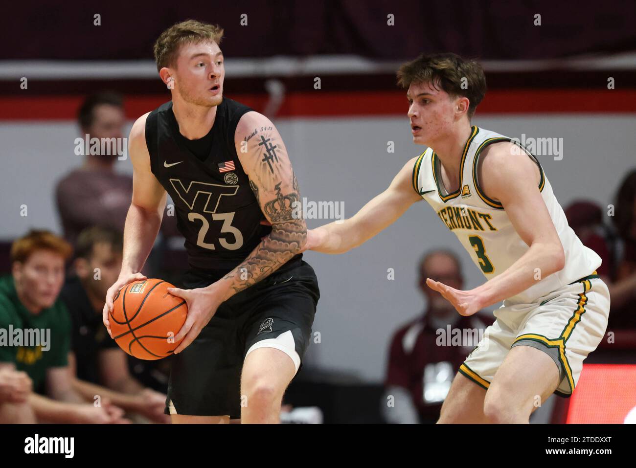 December 16, 2023: Virginia Tech Hokies guard Tyler Nickel (23) looks ...