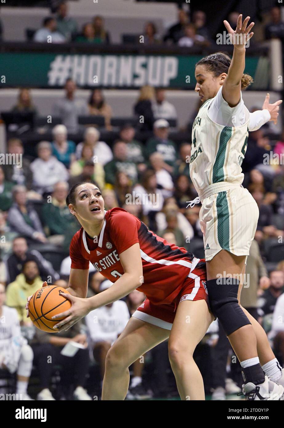 South Florida forward Evelien Lutje Schipholt (24) defends against ...