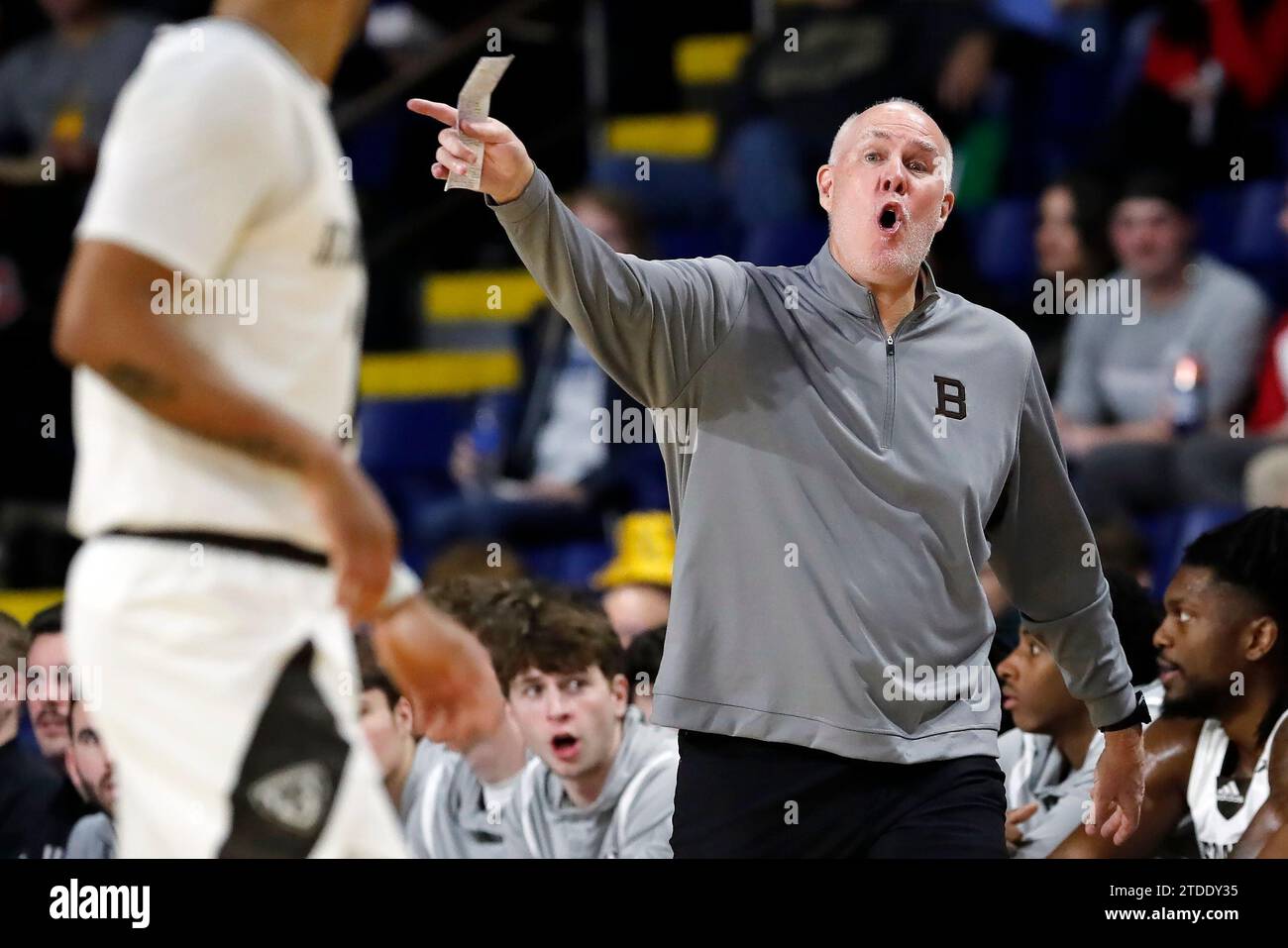 St. Bonaventure head coach Mark Schmidt during the second half of an ...