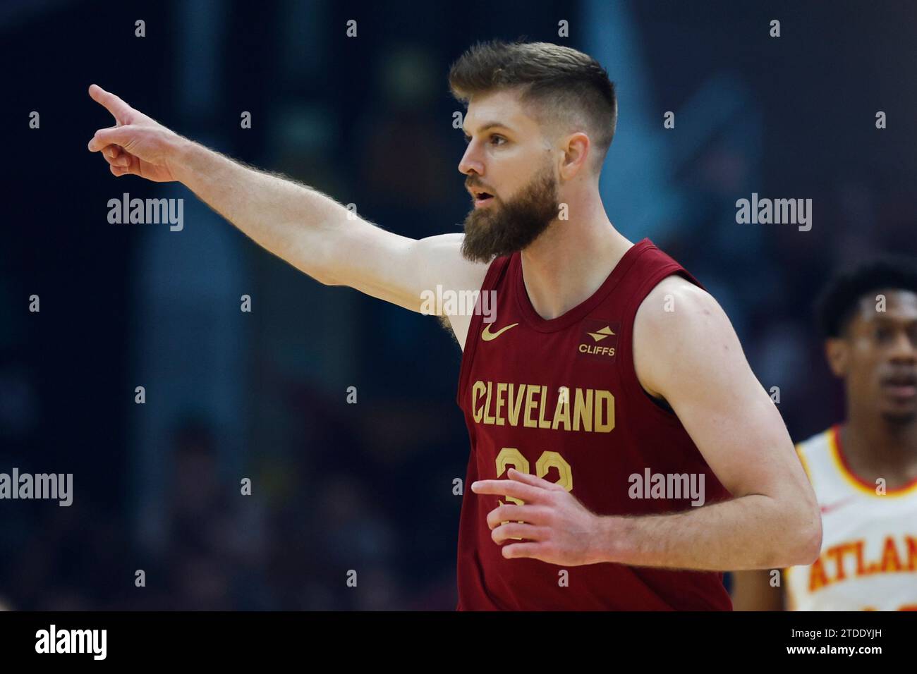 Cleveland Cavaliers forward Dean Wade reacts after making a basket ...