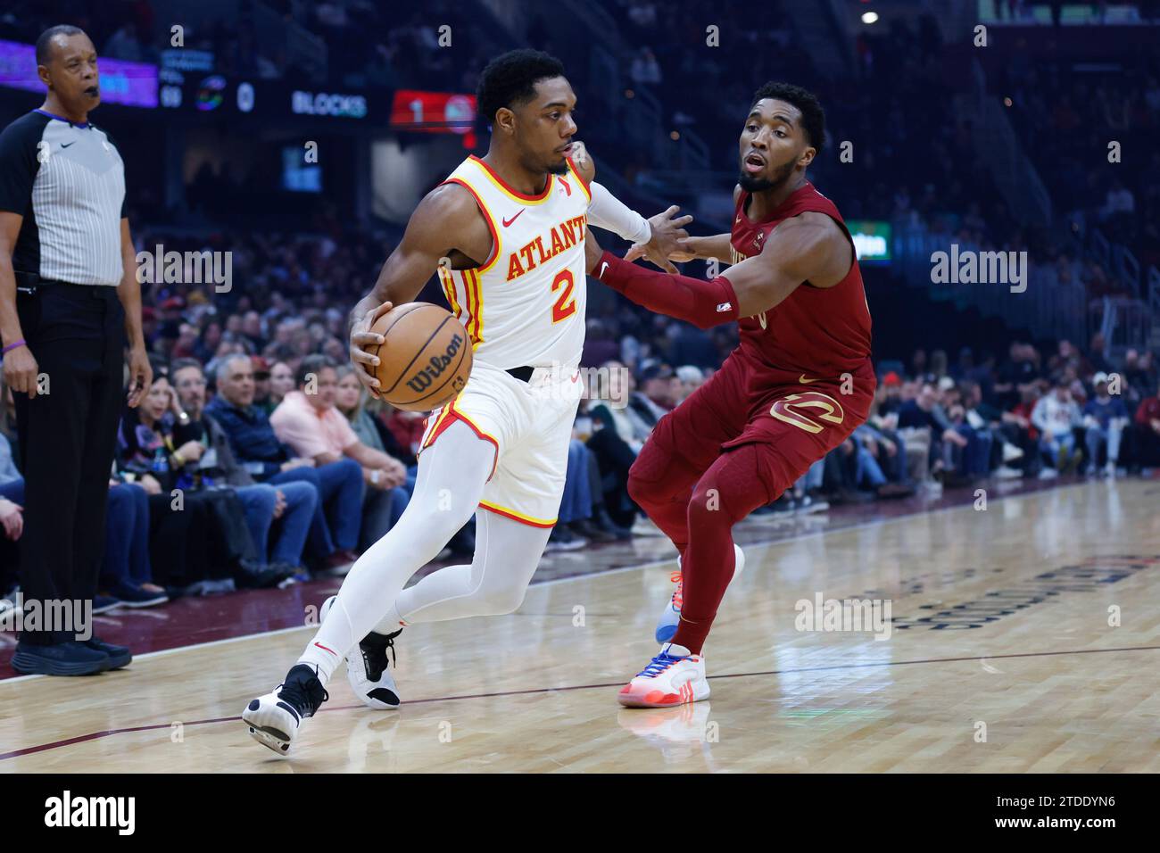 Atlanta Hawks guard Trent Forrest (2) drives against Cleveland ...