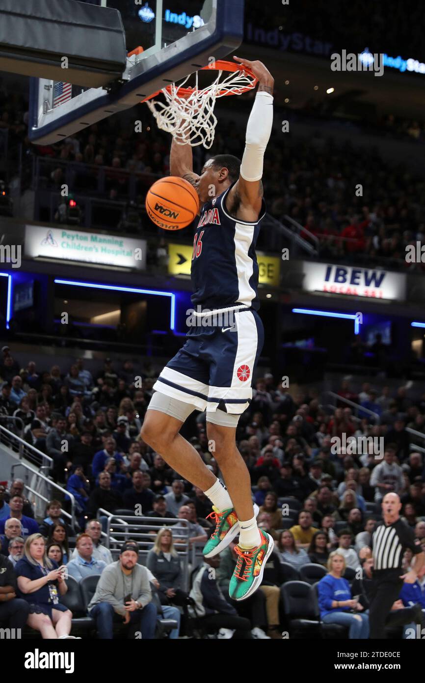 INDIANAPOLIS, IN - DECEMBER 16: Arizona Wildcats forward Keshad Johnson ...