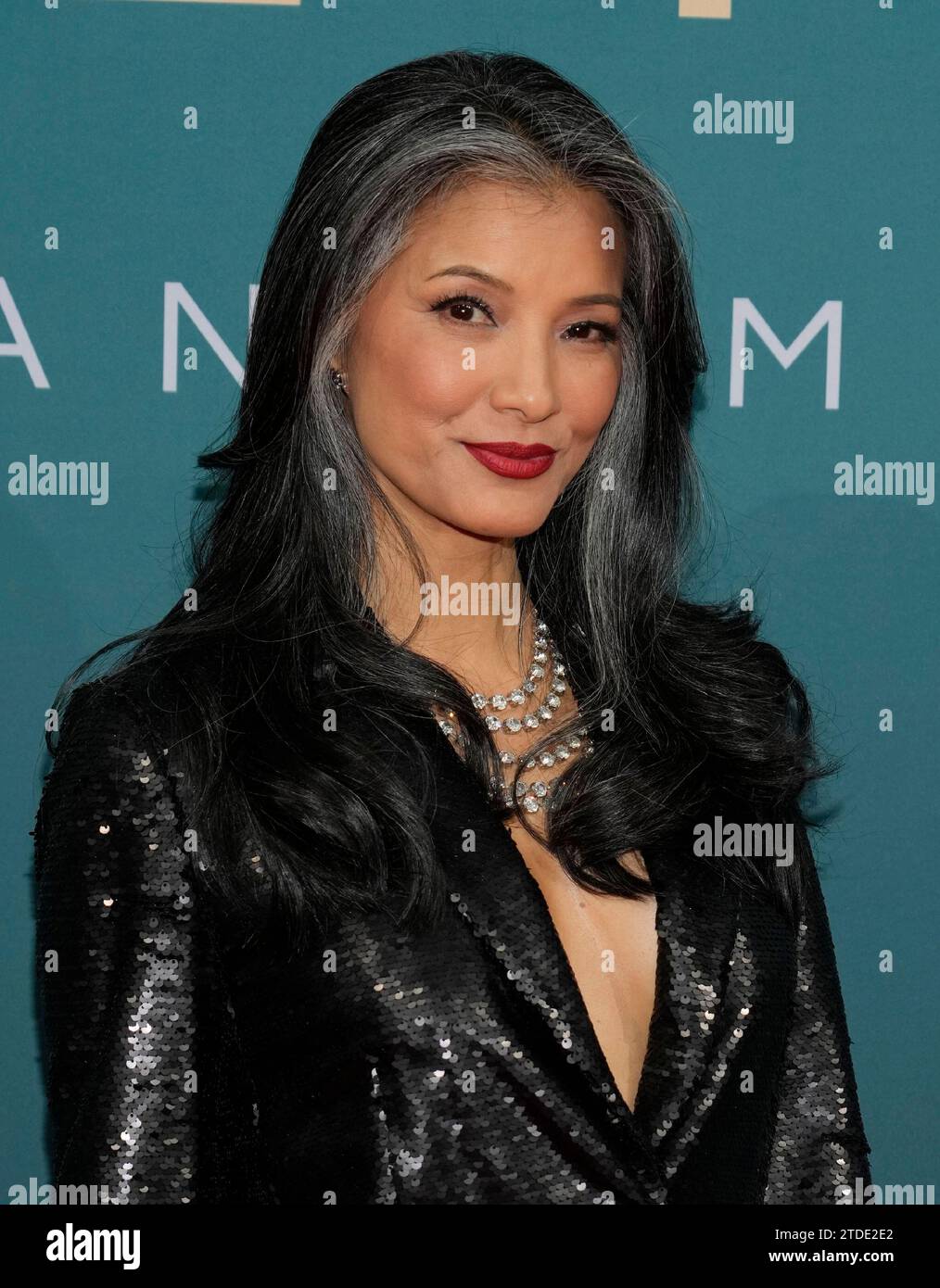 Kelly Hu poses at the 21st Annual Asian American Awards at the Beverly ...