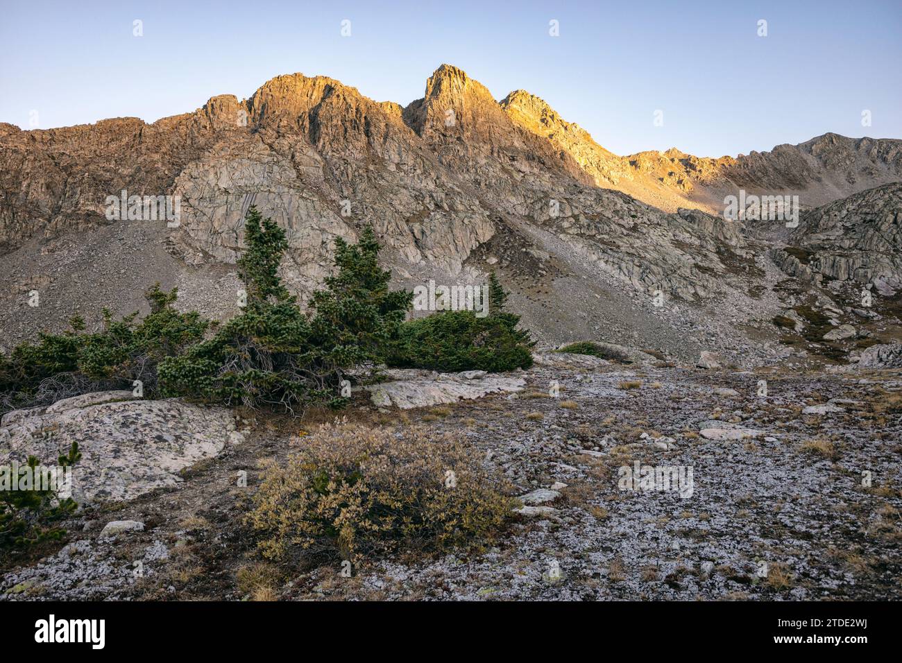 Rugged mountains in the Collegiate Peaks Wilderness, Colorado Stock ...
