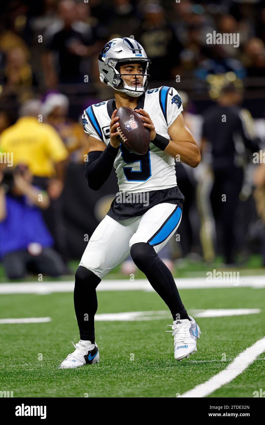 Carolina Panthers quarterback Bryce Young (9) during an NFL football ...