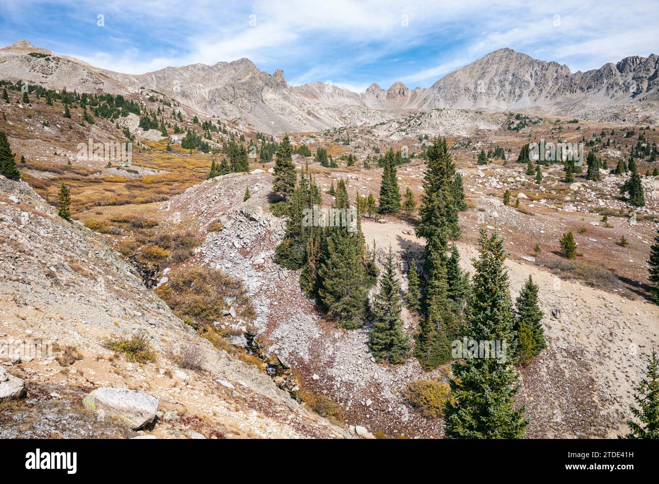 High country in the Collegiate Peaks Wilderness, Colorado Stock Photo ...