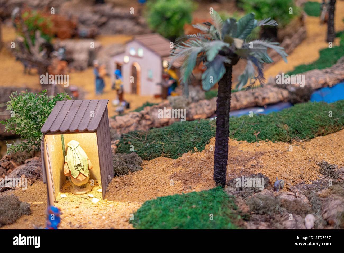 model representing people in rural life, inserted in a Catholic ...